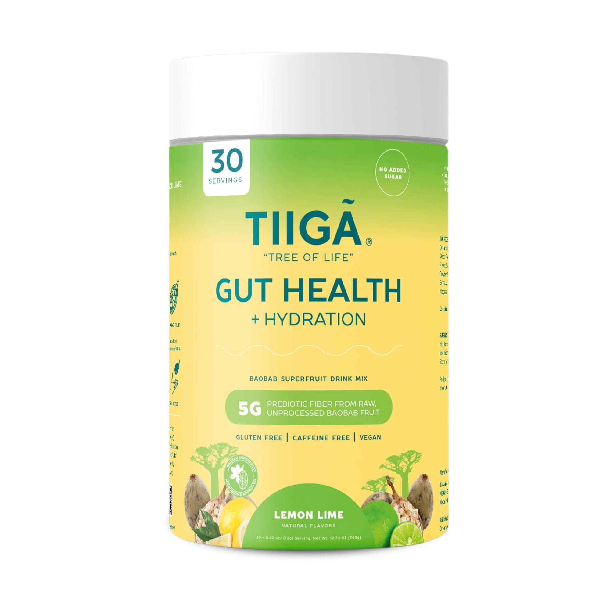 Tiiga Tree of LifeGut Health + Hydration Lemon Lime Canister - Walmart.com
