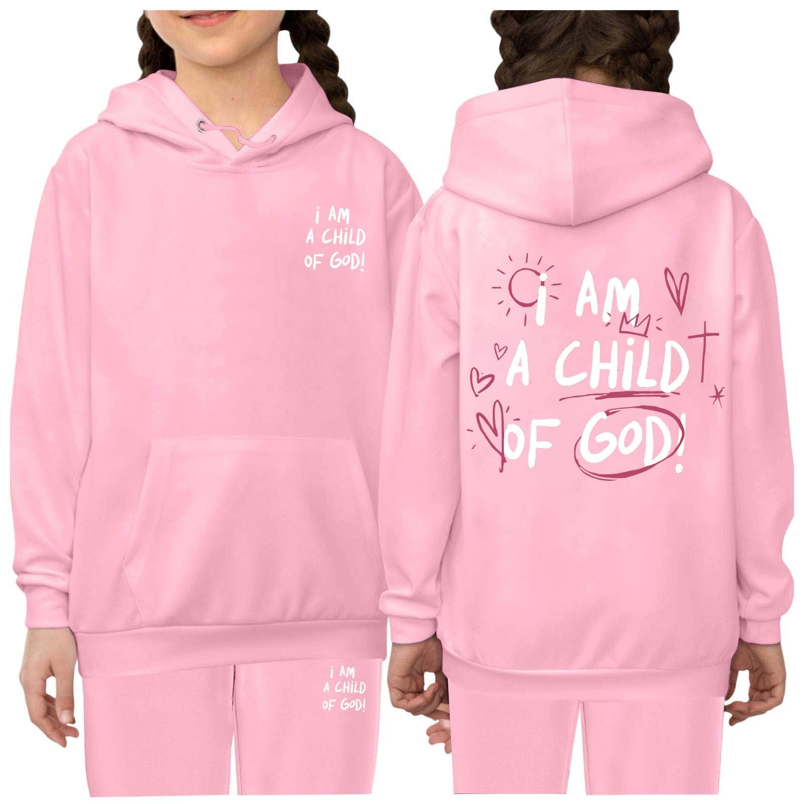 Tiijoy Big Girls Hoodie Set Letter Print Hooded Sweatshirt and ...