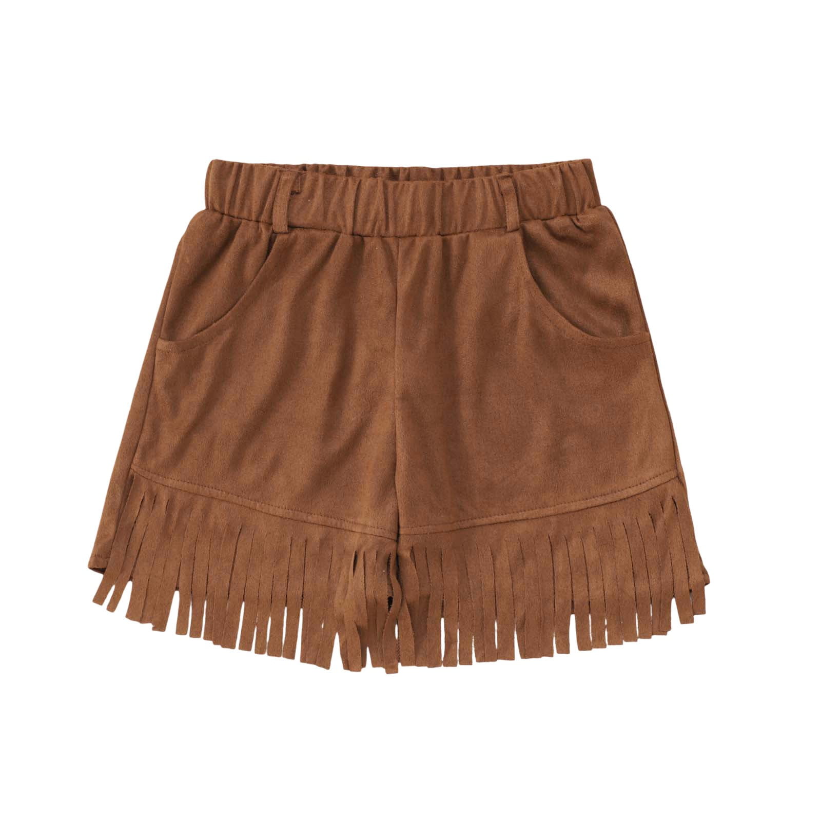 Tiijoy Girls Bohemian Fringe Cowgirl Shorts Vintage High Rise Cowboy ...