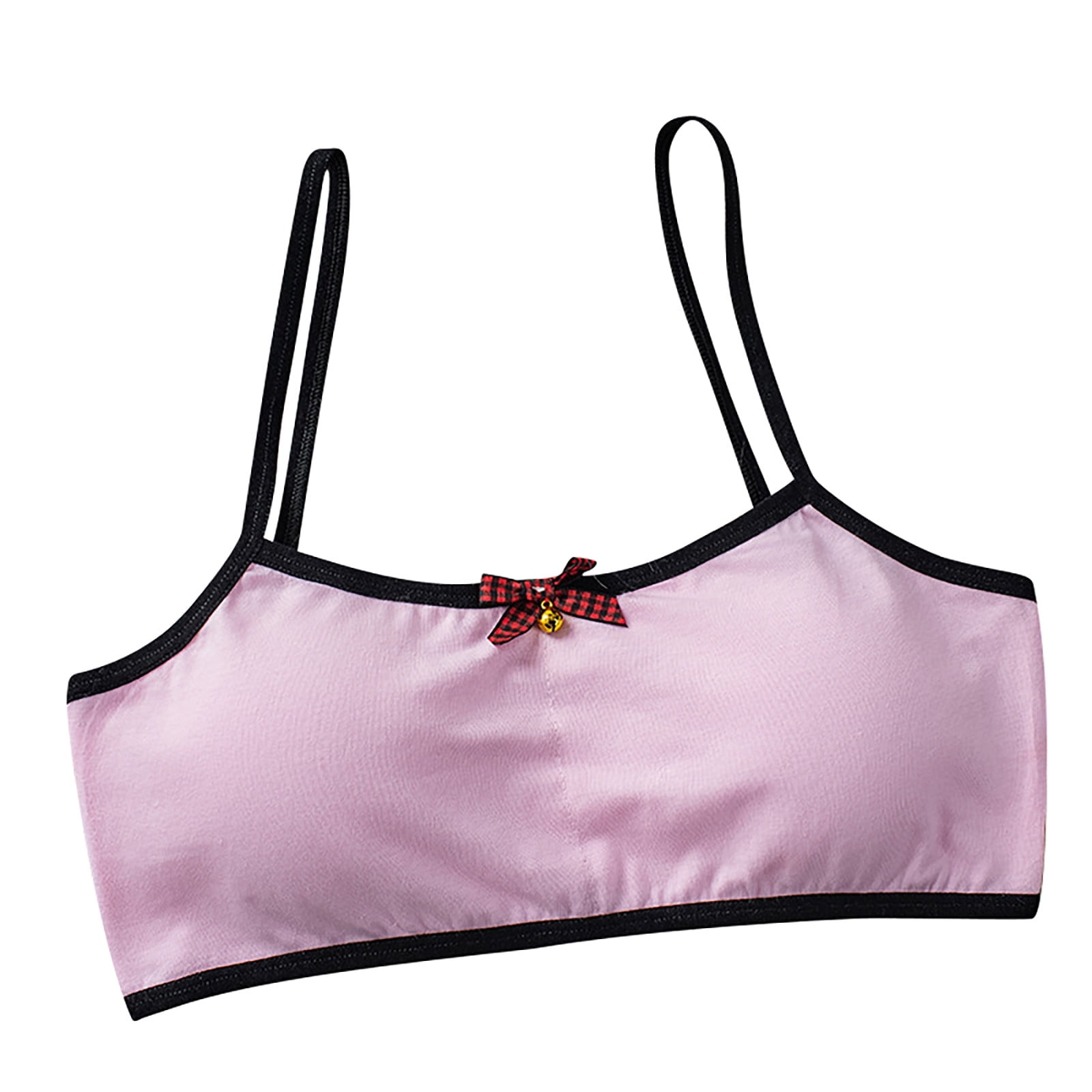 Tiijoy Girls Cotton Soft Sports Bra Tagless Bow Bralette Everyday Bra ...
