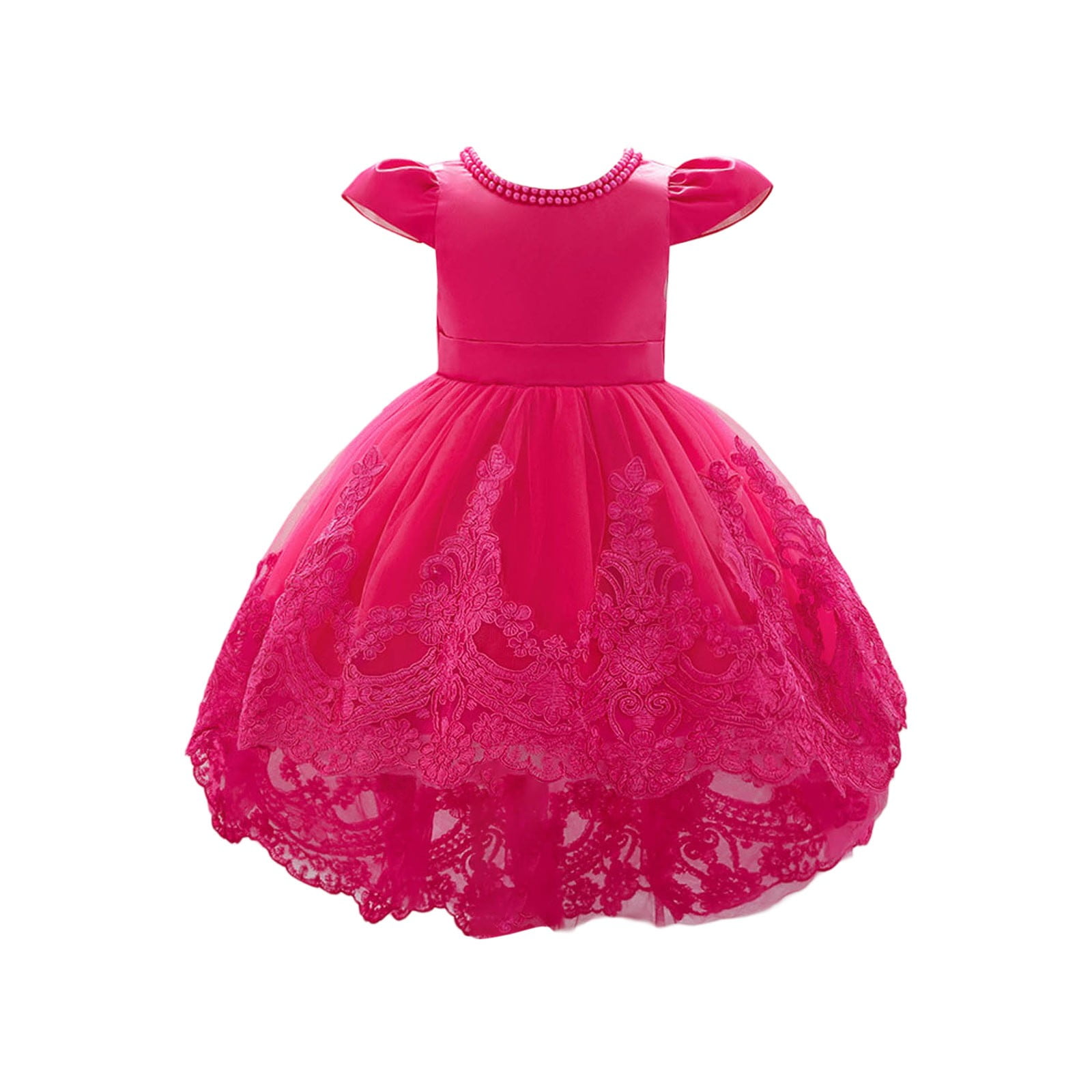 Tiijoy Little Girls Mesh Birthday Wedding Party Dress Prom Pageant Gown ...