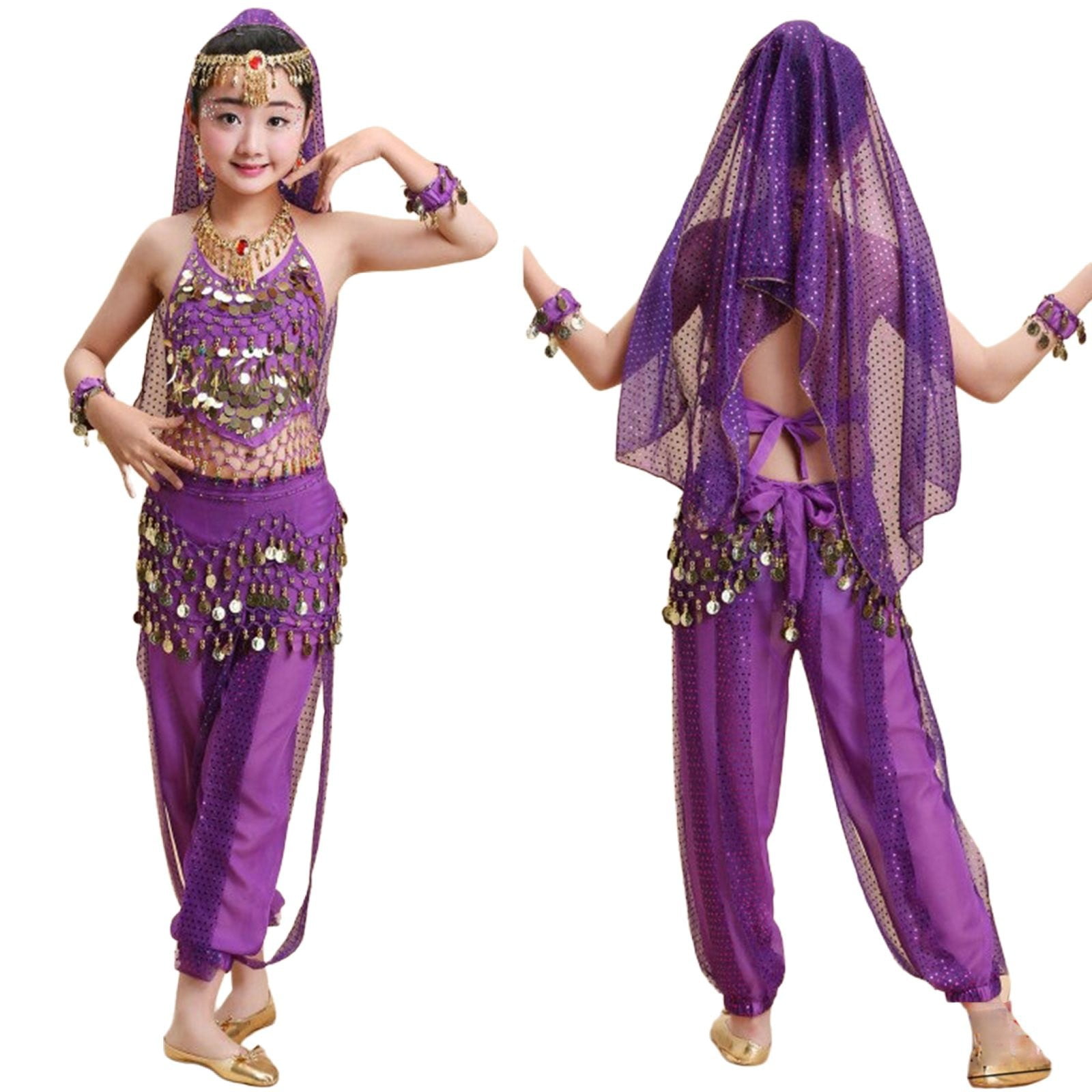 Tiijoy Stage Performance Dancing Outfits for Girls Kids Belly Dance ...