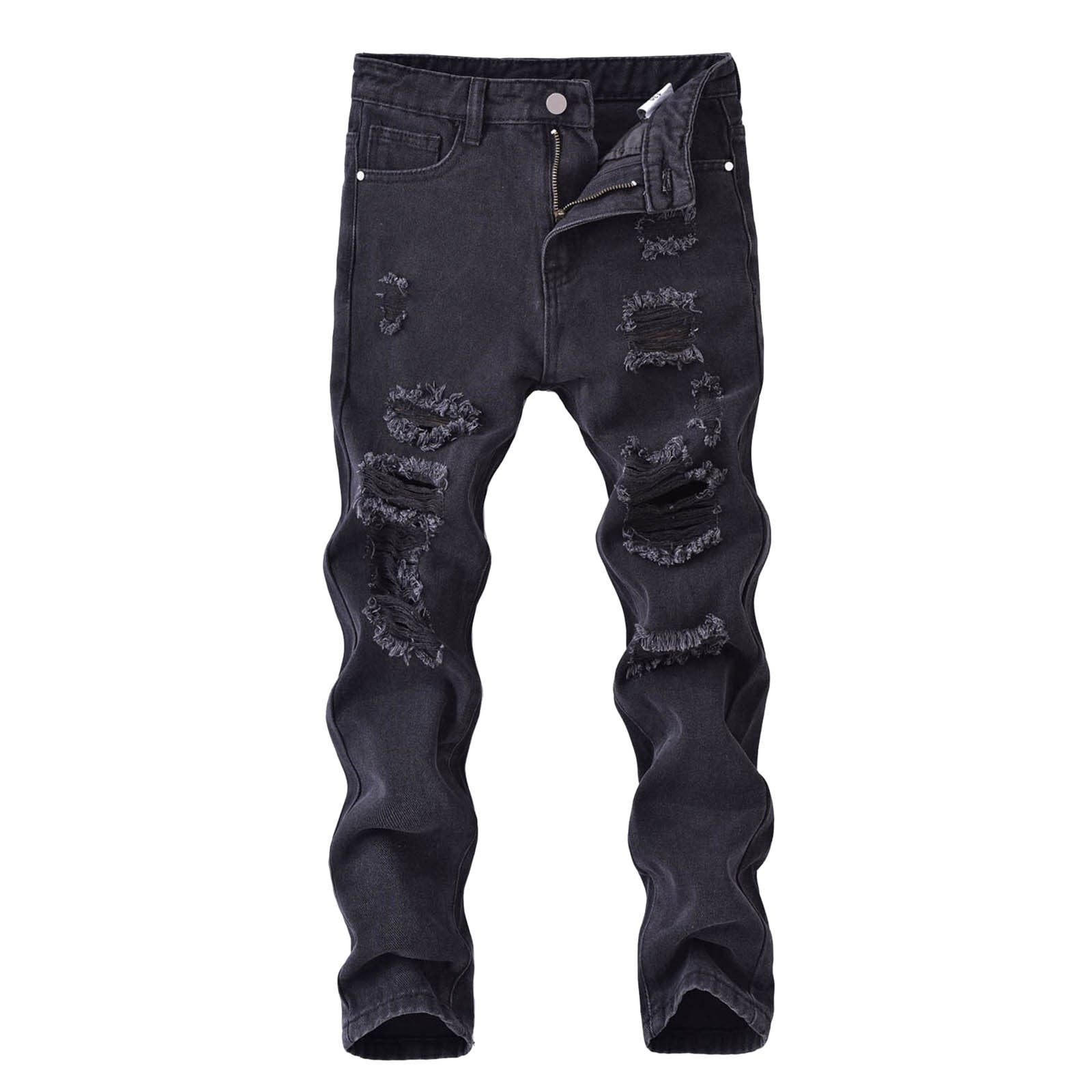 Tiijoy Teen Boys Distressed Ripped Jeans Straight Fit Denim Pants ...