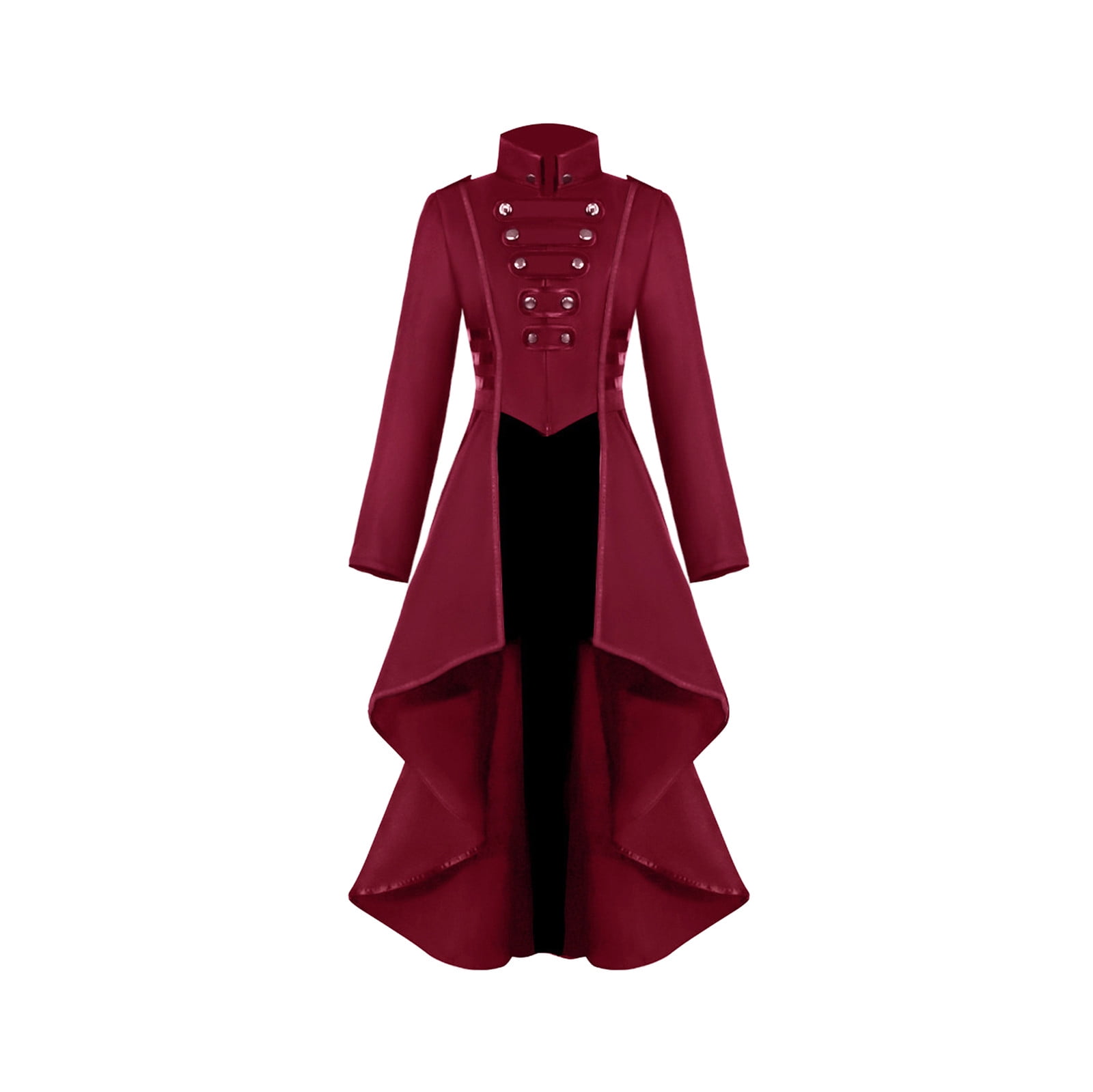 Tiijoy Teen Girls Gothic Tuxedo Long Sleeve High Low Trench Dress ...
