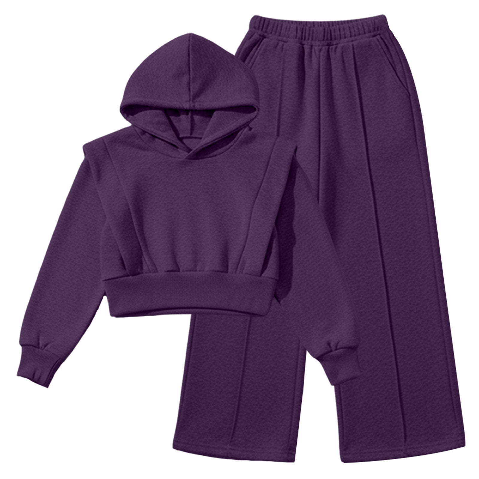 Tiijoy Teen Girls Outfits Cropped Hoodie Straight Leg Sweatpants ...