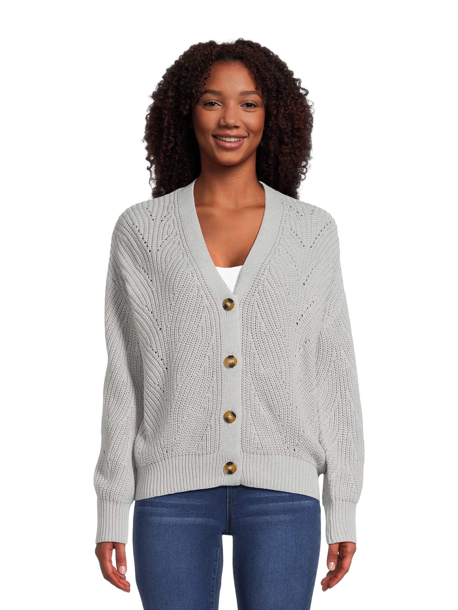 Time and Tru Women's Boyfriend Cardigan, Sizes XS-XXXL - Walmart.com