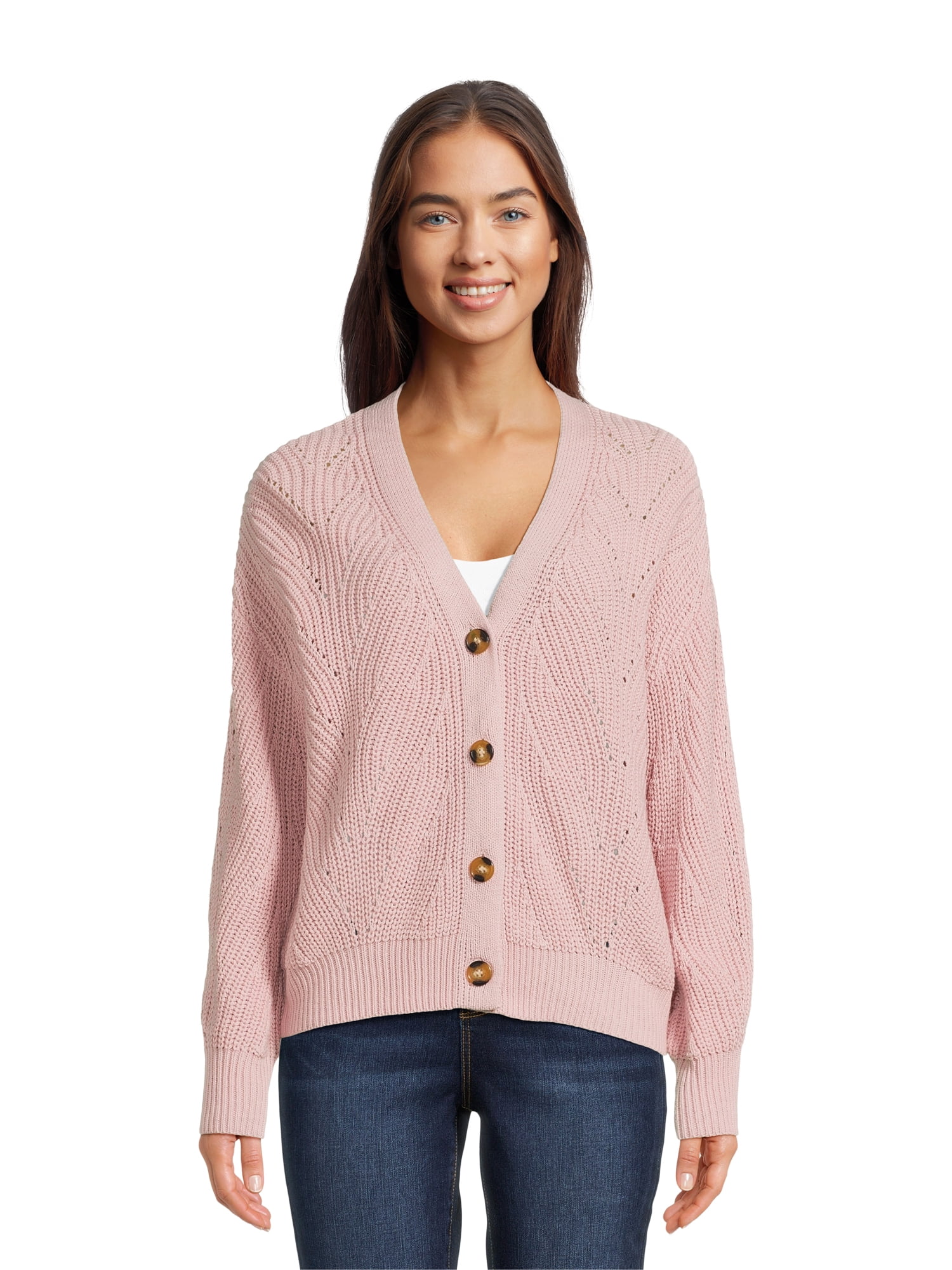 Time and Tru Women's Boyfriend Cardigan, Sizes XS-XXXL - Walmart.com
