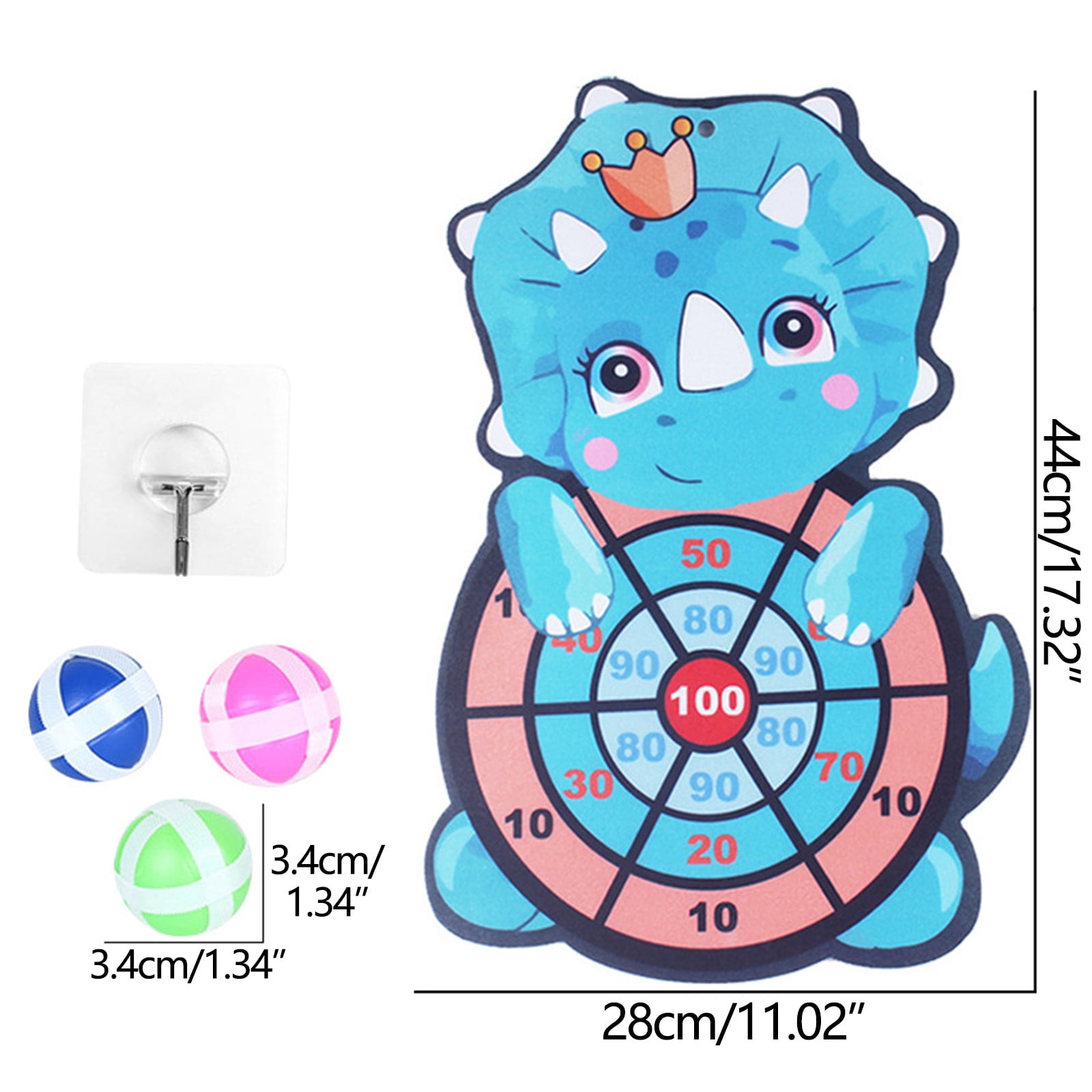 Tiitstoy Animal Dart Board with 3 Sticky Balls for Kids Birthday Gifts ...