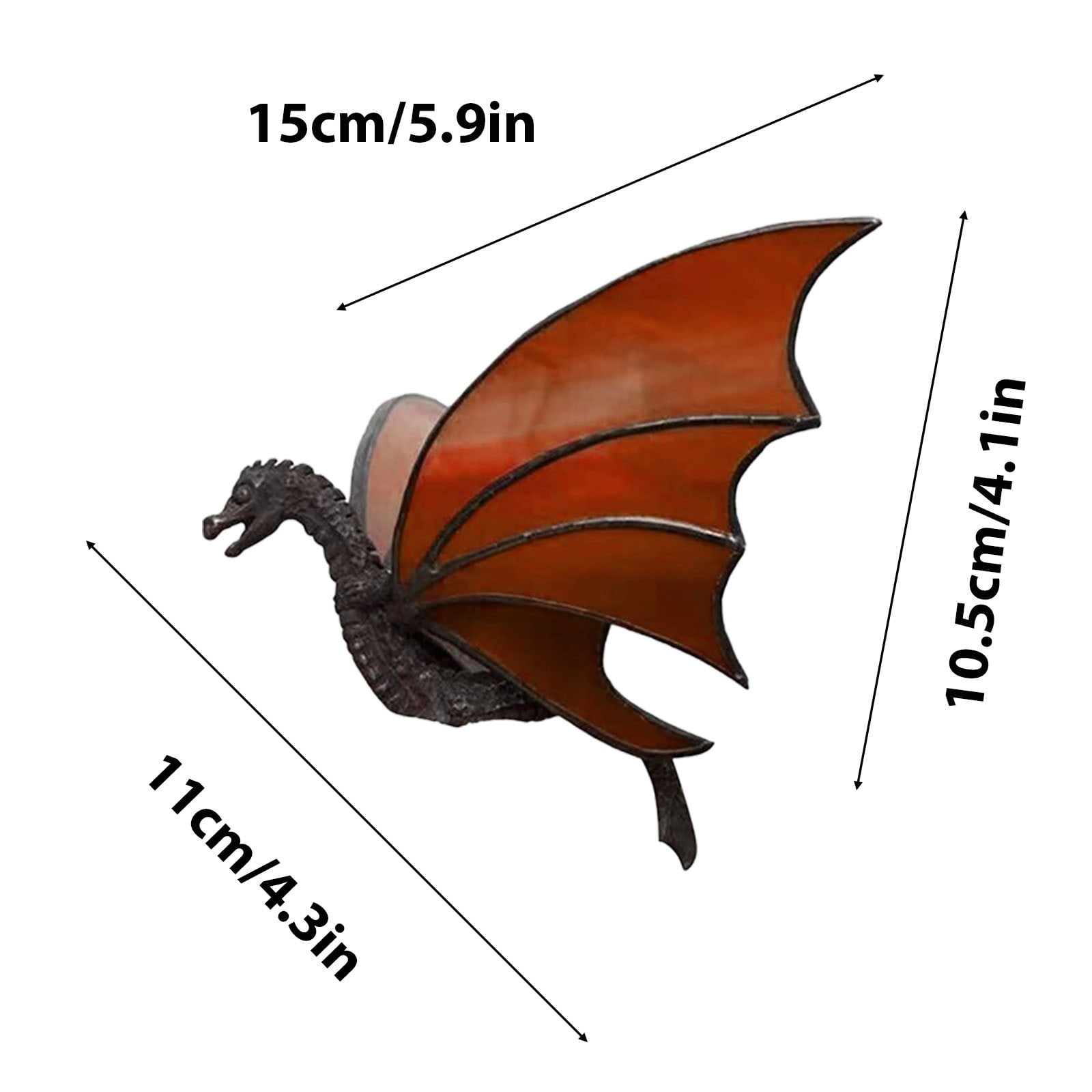 Tiitstoy Dragon Hanging Stained Sun Catcher, Resin Flying Dragon ...