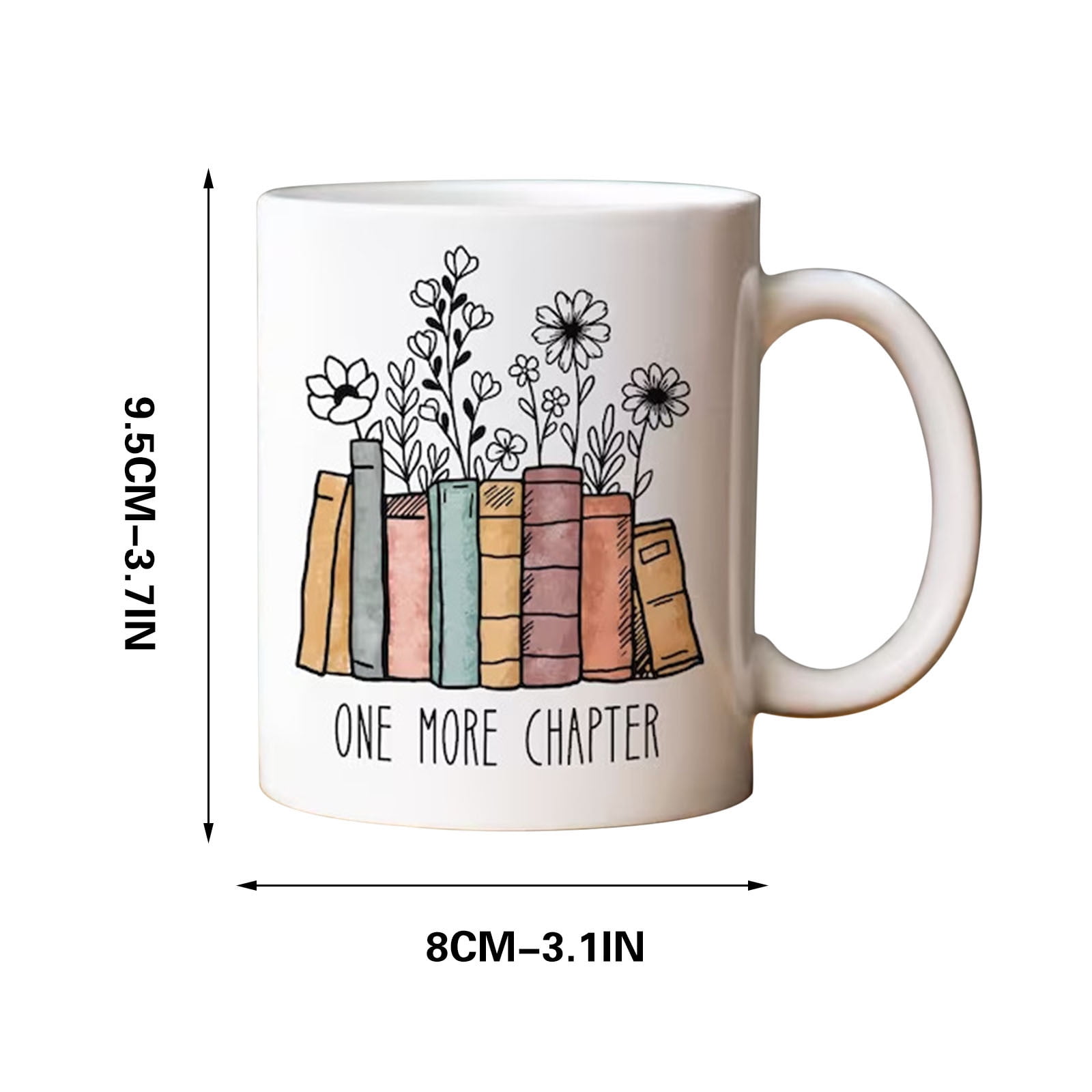 Tiitstoy Gift for Book Lover, Floral Book Mug, Reading Mug, Flower Book ...