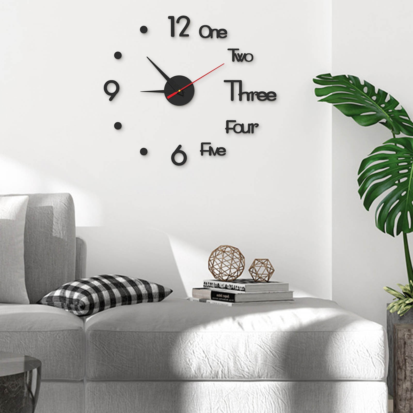 Tiitstoy Large Wall Clock Watch Diy Sticker Wall Clocks Pared Home ...