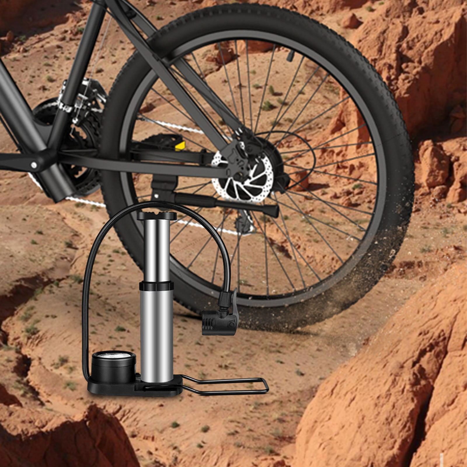 Tiitstoy Mini Bike Inflator with Pressure Gauge, Portable Tire ...