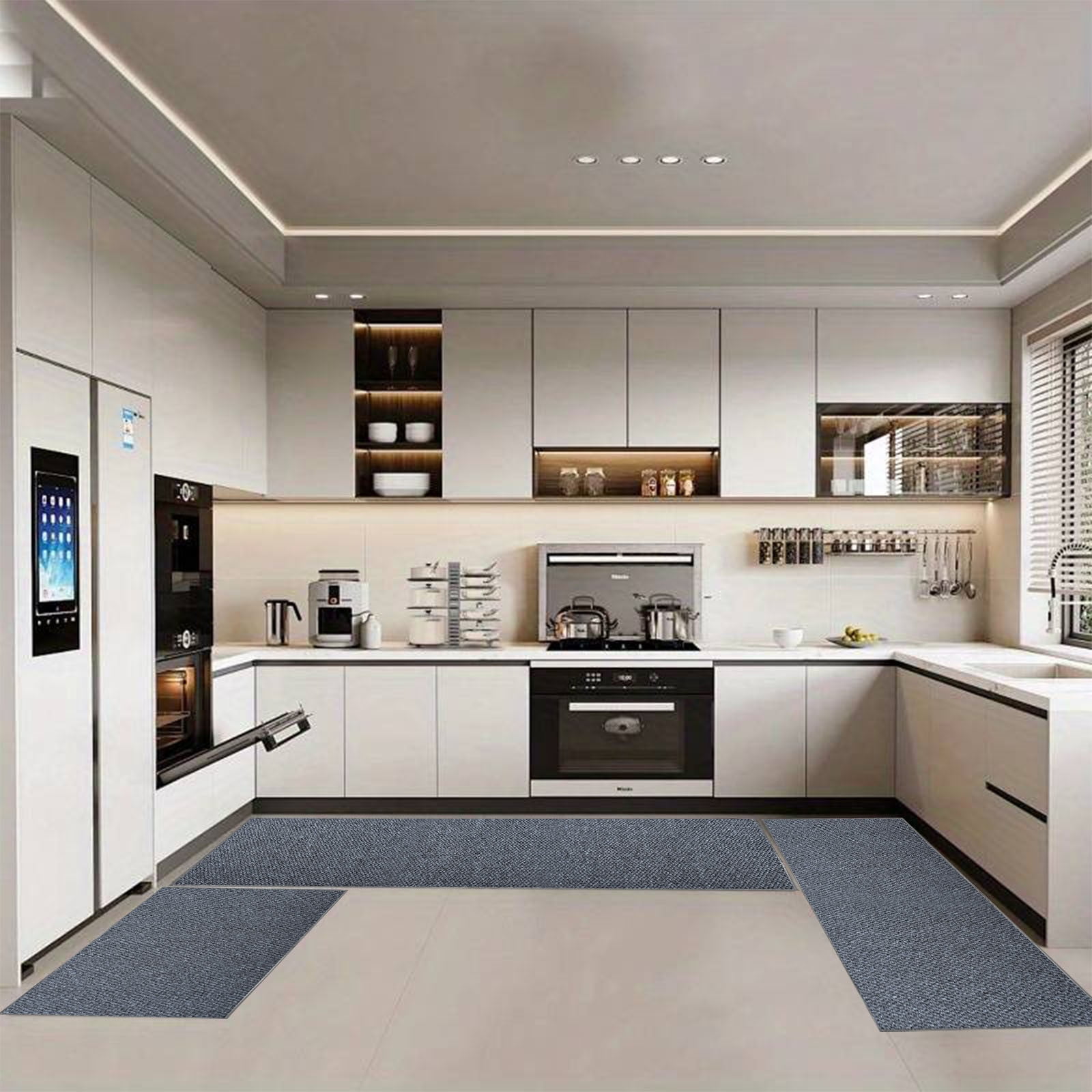 Tiitstoy Modern Woven Kitchen Rugs, 3Pcs Washable Rugs For Entryway ...