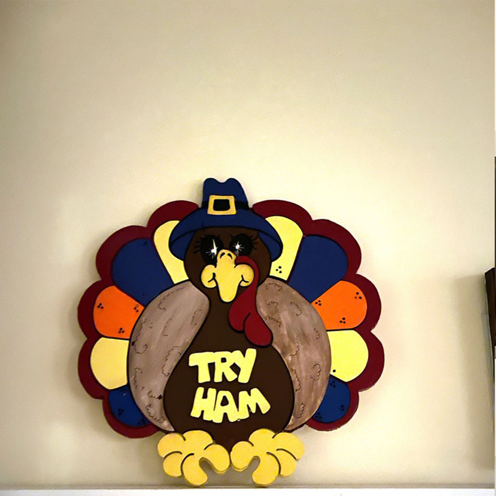 Tiitstoy Thanksgiving Turkey Tabletop Decor, Metal Turkey Table Sign ...