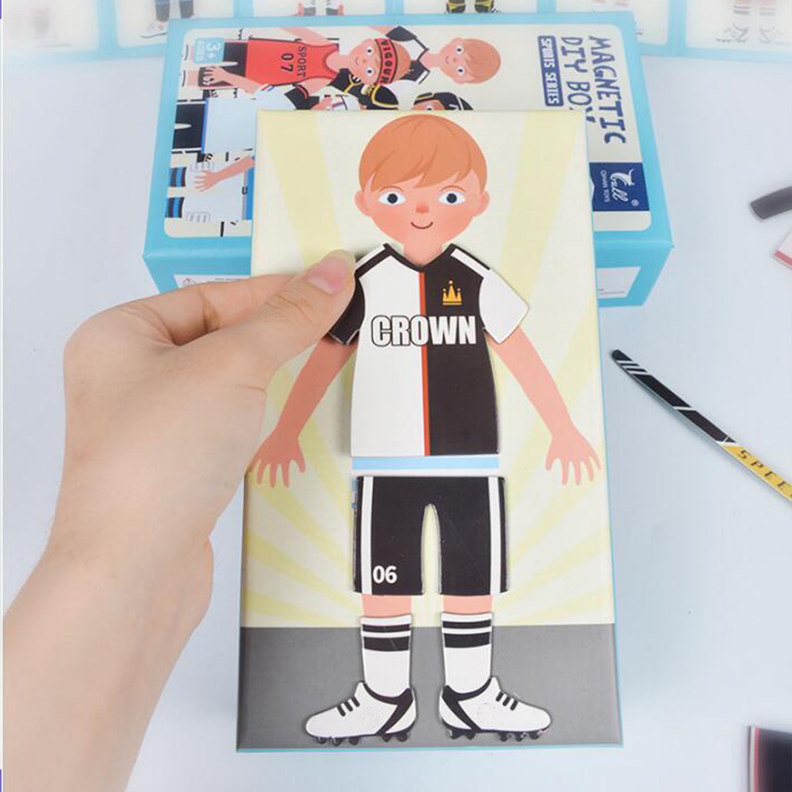 Tiitstoy Wooden Dress-Up Pretend Play Set, Magnetic Dress-Up Playset ...