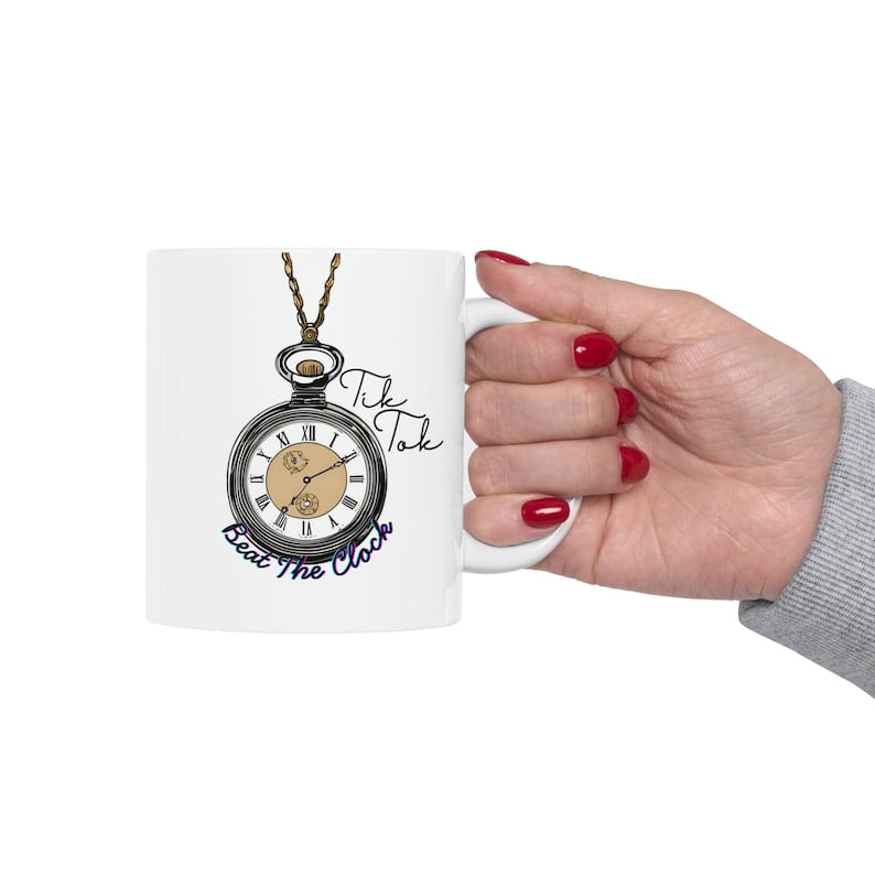 Tik Tok Whimsical Clock Mug - Quirky clock design, TikTok energy in ...