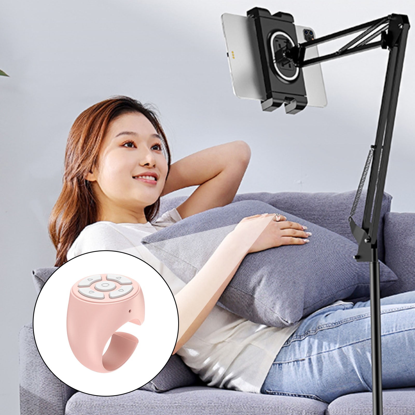 Tik-Tok Wireless Finger Scroller,1PC Finger Scroll Ring,Comfortable Blu-etooth Scroll Ring,Blu ...