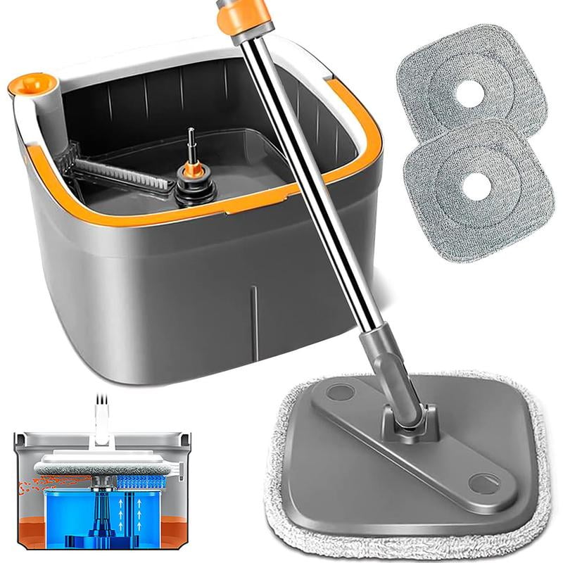 TikStar Spin Mop Bucket Set with Self-Separating Dirty & Clean Water ...