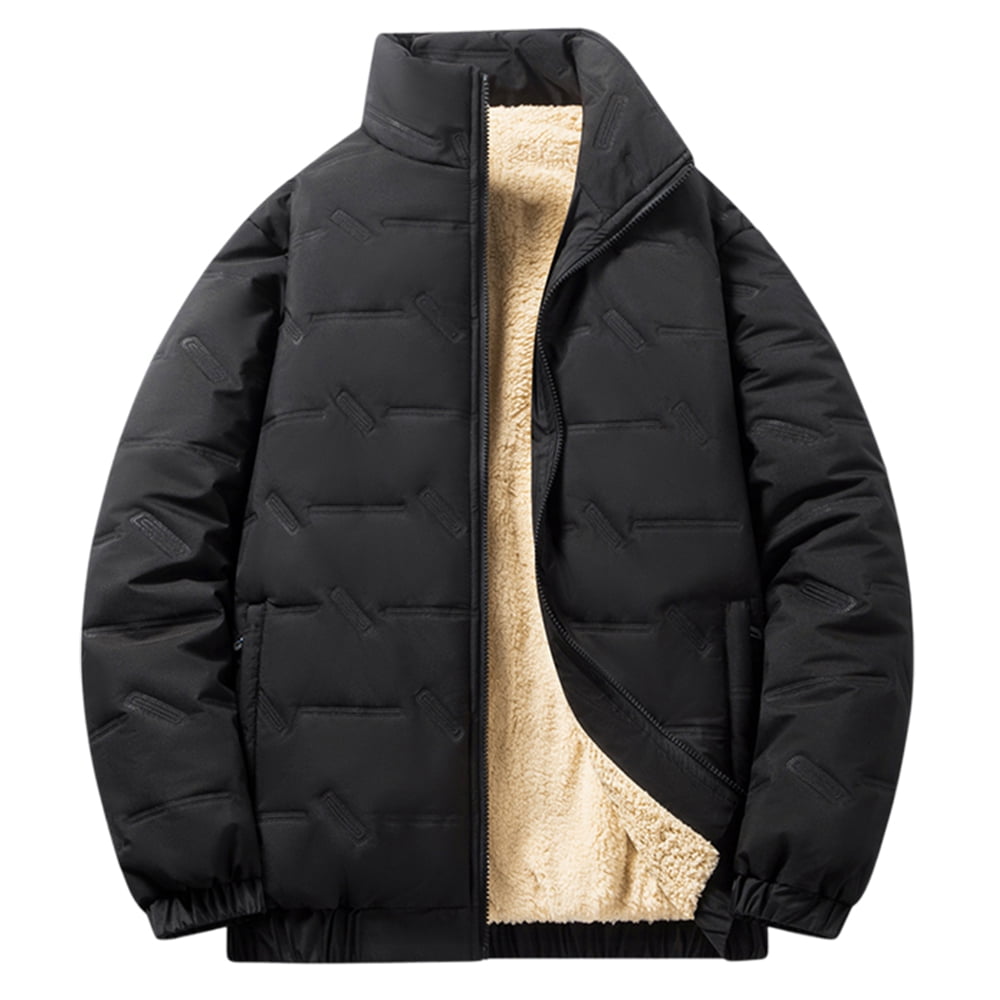 Tikalia Winter Jacket Men S-XXXL Quilted Puffer Jacket with Fur Lined ...
