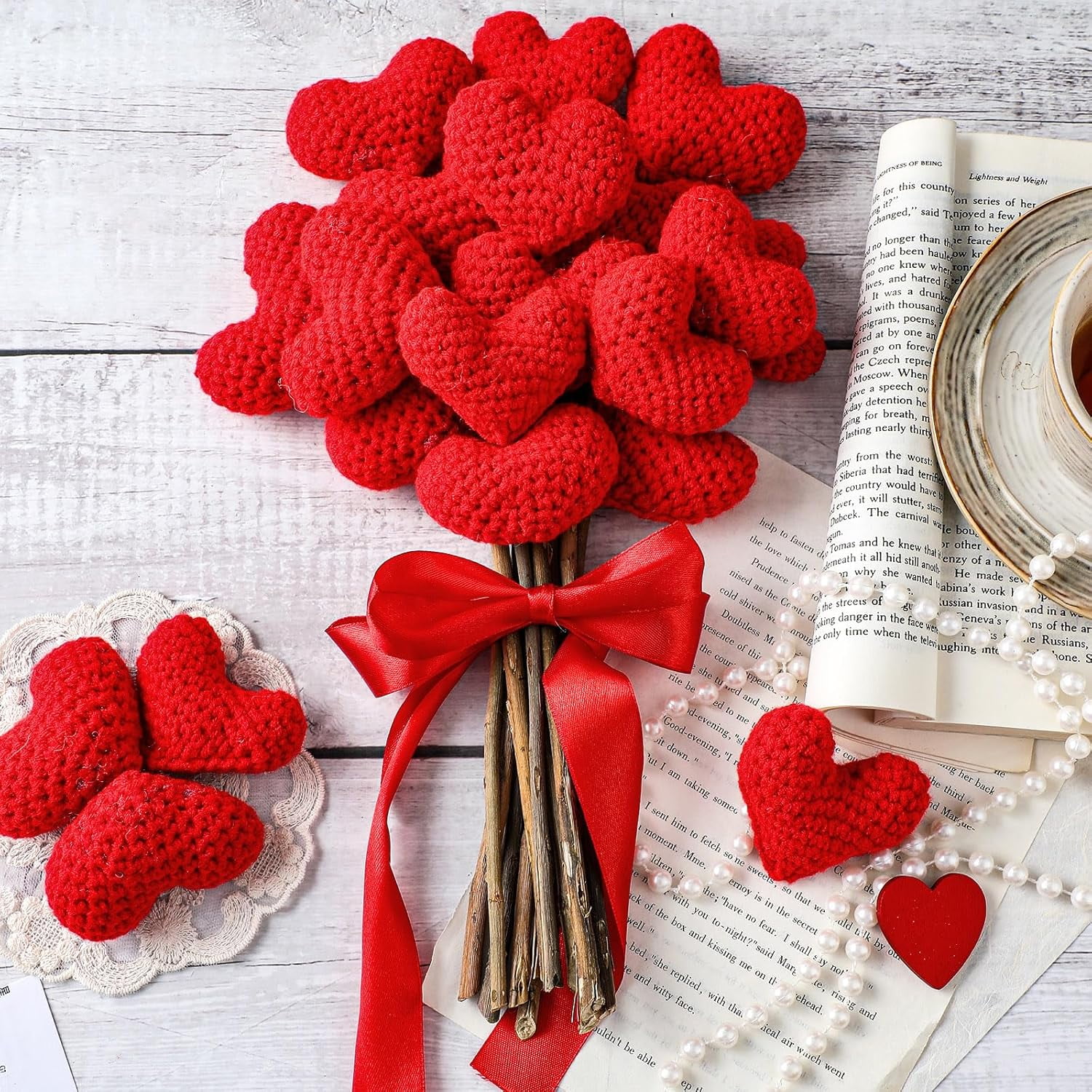 Tikeitoo Crochet Kit for Beginners,Kids and Adults, 2PCS Crochet Heart ...