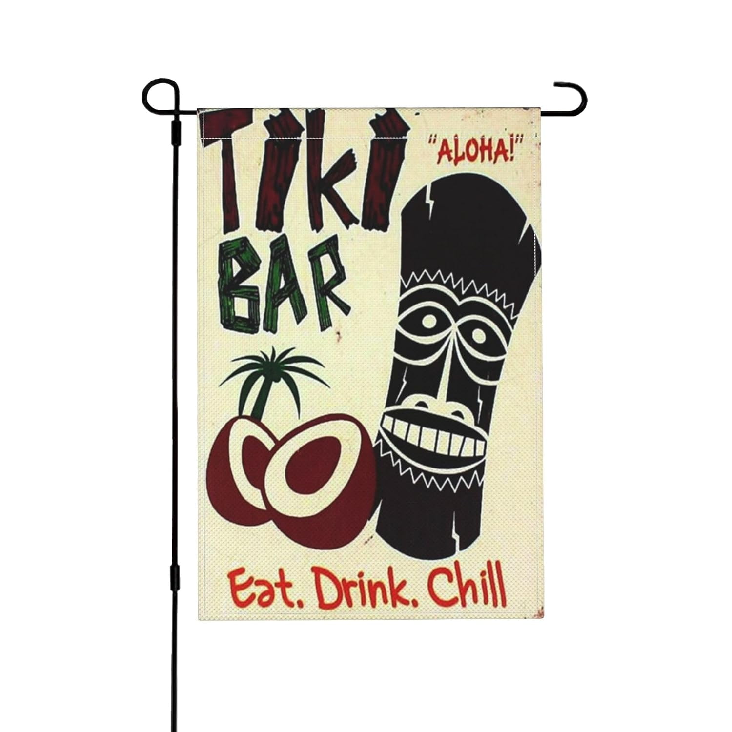 Tiki Bar Garden Flag Aloha Summer Flag Hawaii Tropical Yard Flags ...