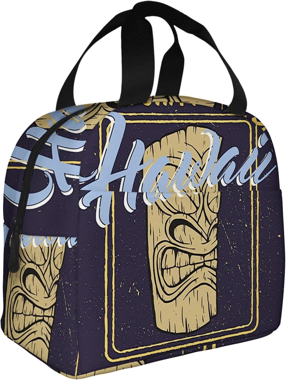 Tiki Bar Lunch Bag,Hawaii Surf Retro Style Tiki,Insulated Lunch Box ...