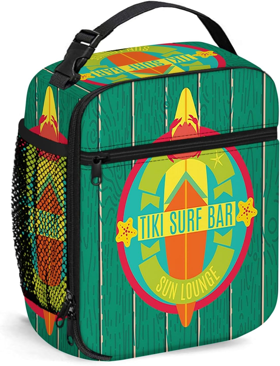 Tiki Bar Portable Lunch Bag Insulated Meal Bag,Tiki Surf Bar Sun ...