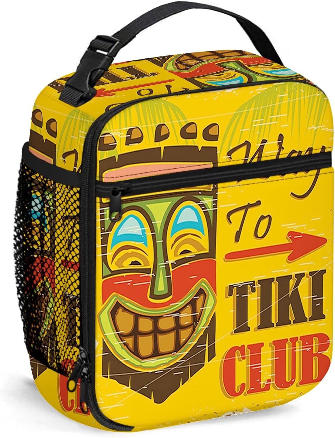 Tiki Bar Portable Lunch Bag Insulated Meal Bag,Way to Tiki Club Poster ...