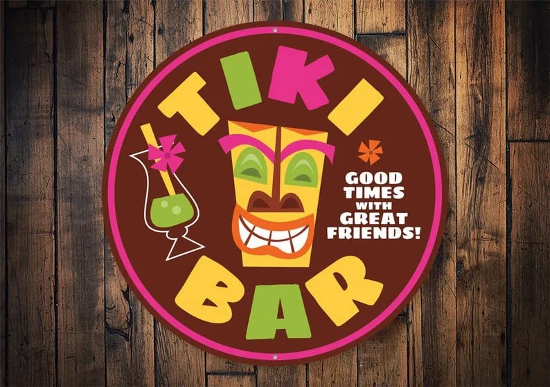 Tiki Bar Sign Great Time with Friends Tiki Bar Lover Tiki Bar Owner ...