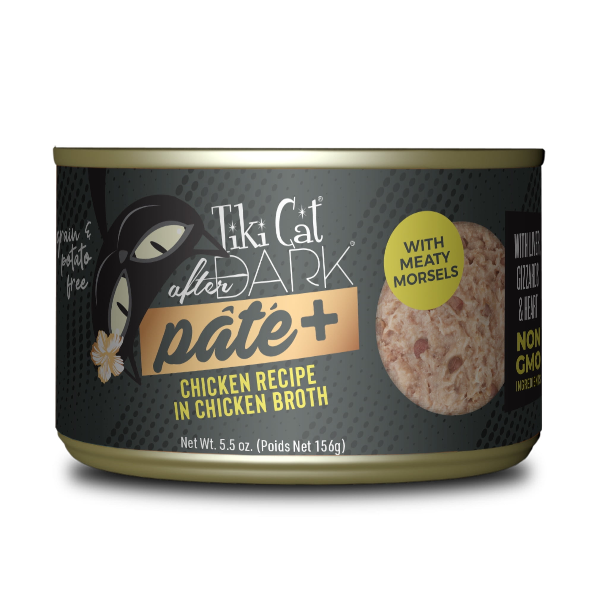 Tiki Cat After Dark Pate+ Wet Cat Food, Chicken, 5.5 oz. Can - Walmart.com