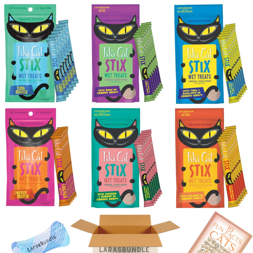 Tiki Cat Stix Wet Mousse Single Serve Lickable Treats | All 6 Flavors ...
