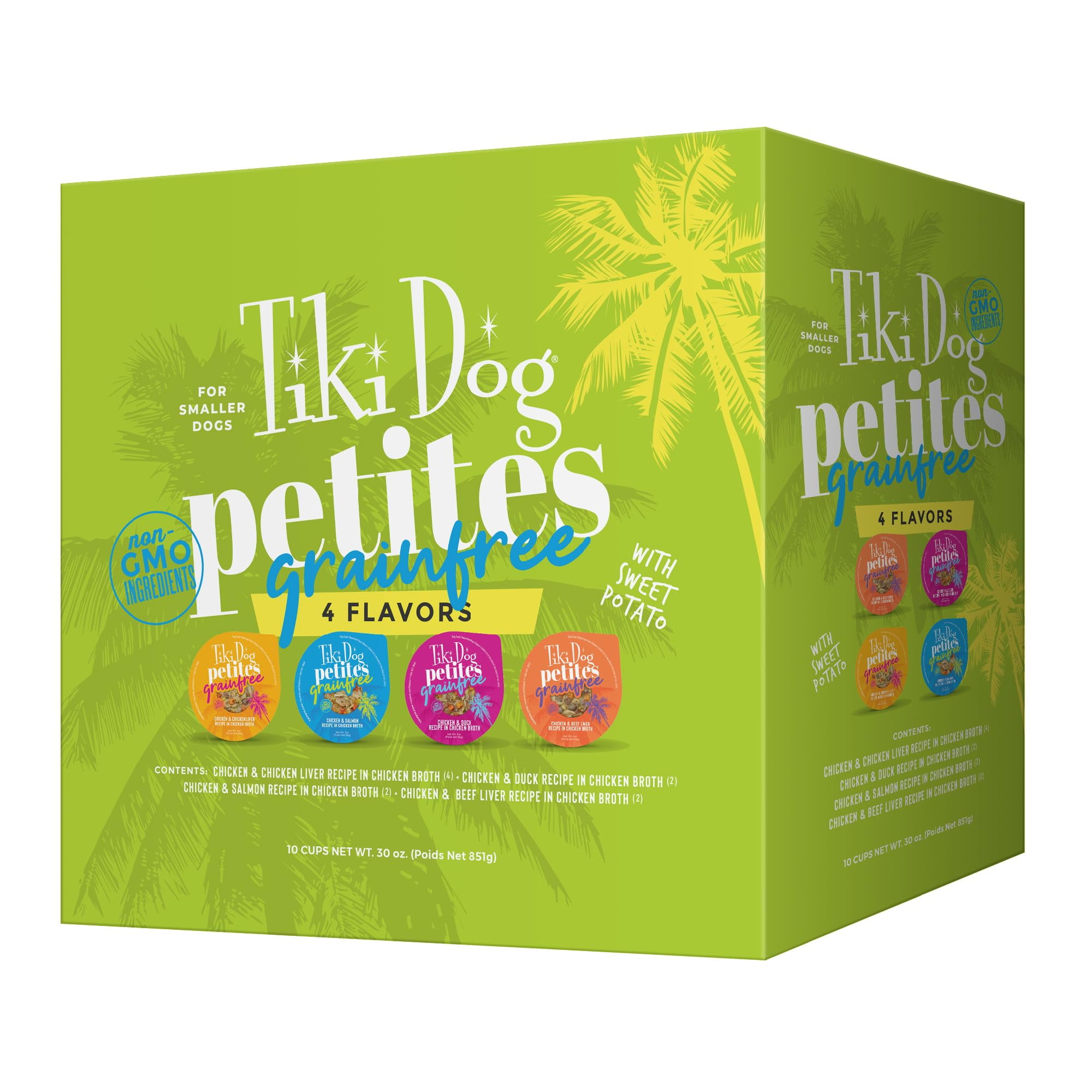 Tiki Dog Petites FEV6 Grain Free, Variety Pack, Nutrient Dense Meat ...