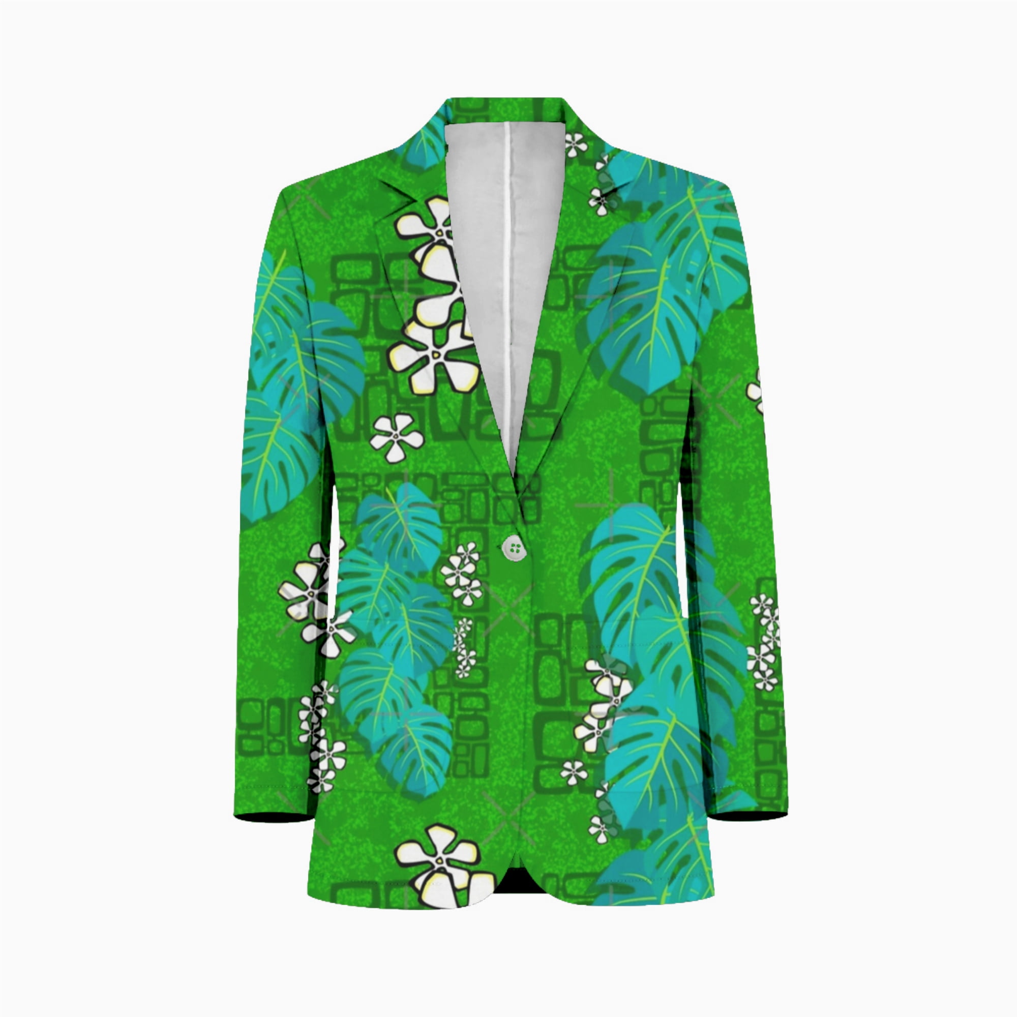 Tiki Garden Wall - green Mens Suits Shawl Collar Slim Fit Suit Mens ...