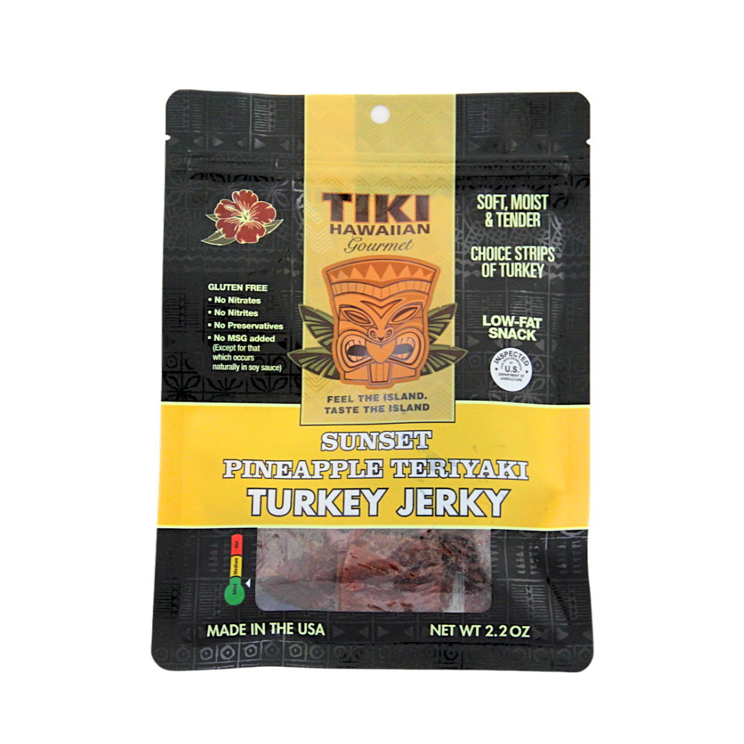 Tiki Hawaiian Gourmet Jerky - 2oz Beef Jerky - Sunset Pineapple ...