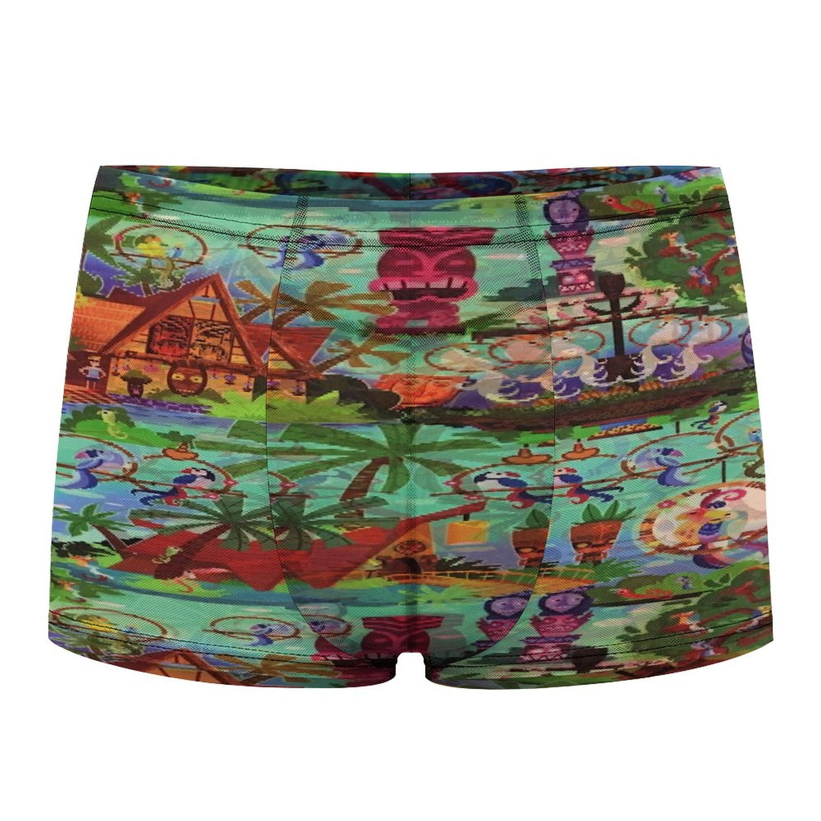 Tiki Hut Vintage Retro Art Men's Mesh Boxer Briefs Cooling Breathable ...