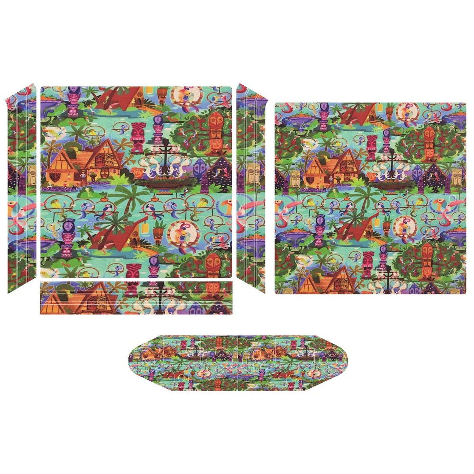 Tiki Hut Vintage Retro Art PS4/PS4 Pro/PS4 Slim Skin Sticker For ...