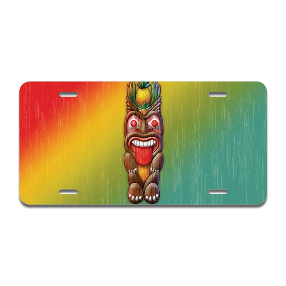 Tiki Man Aluminum License Plate| License Plate 12" X 6" Fits Any Car ...