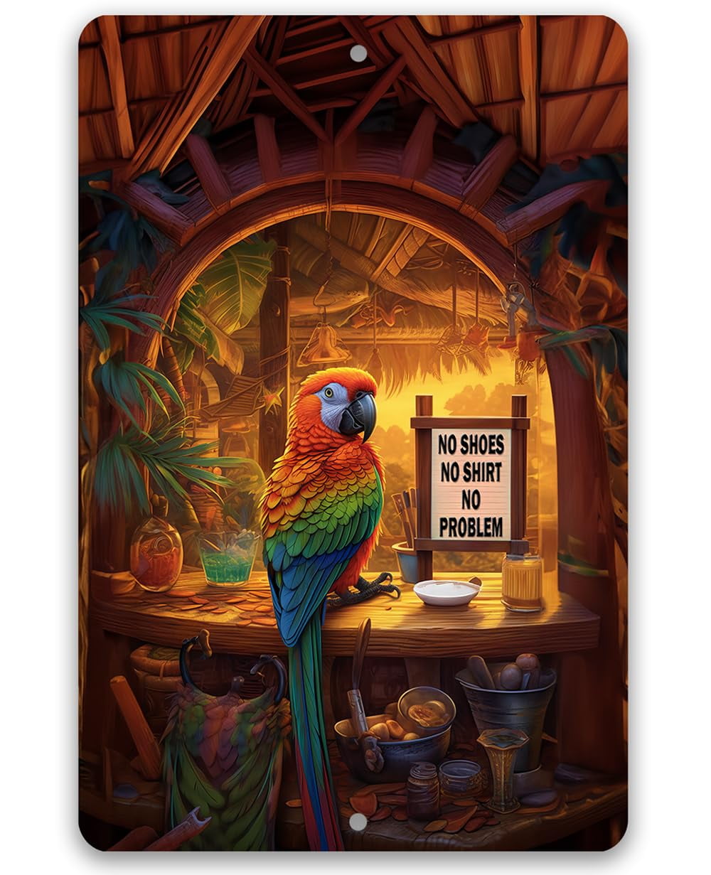 Tiki Parrot Bars - Retro Vintage Decoration Perfect for Home, Beach Bar ...