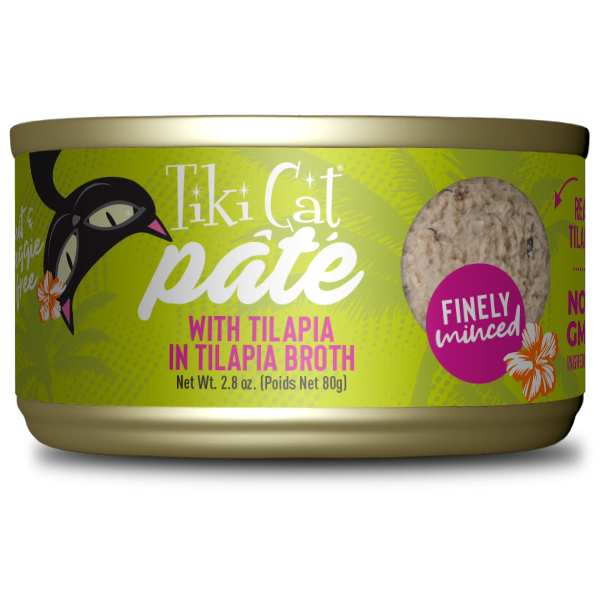 Tiki Cat Luau Pate Wet Cat Food, Tilapia, 2.8 oz. Can - Walmart.com