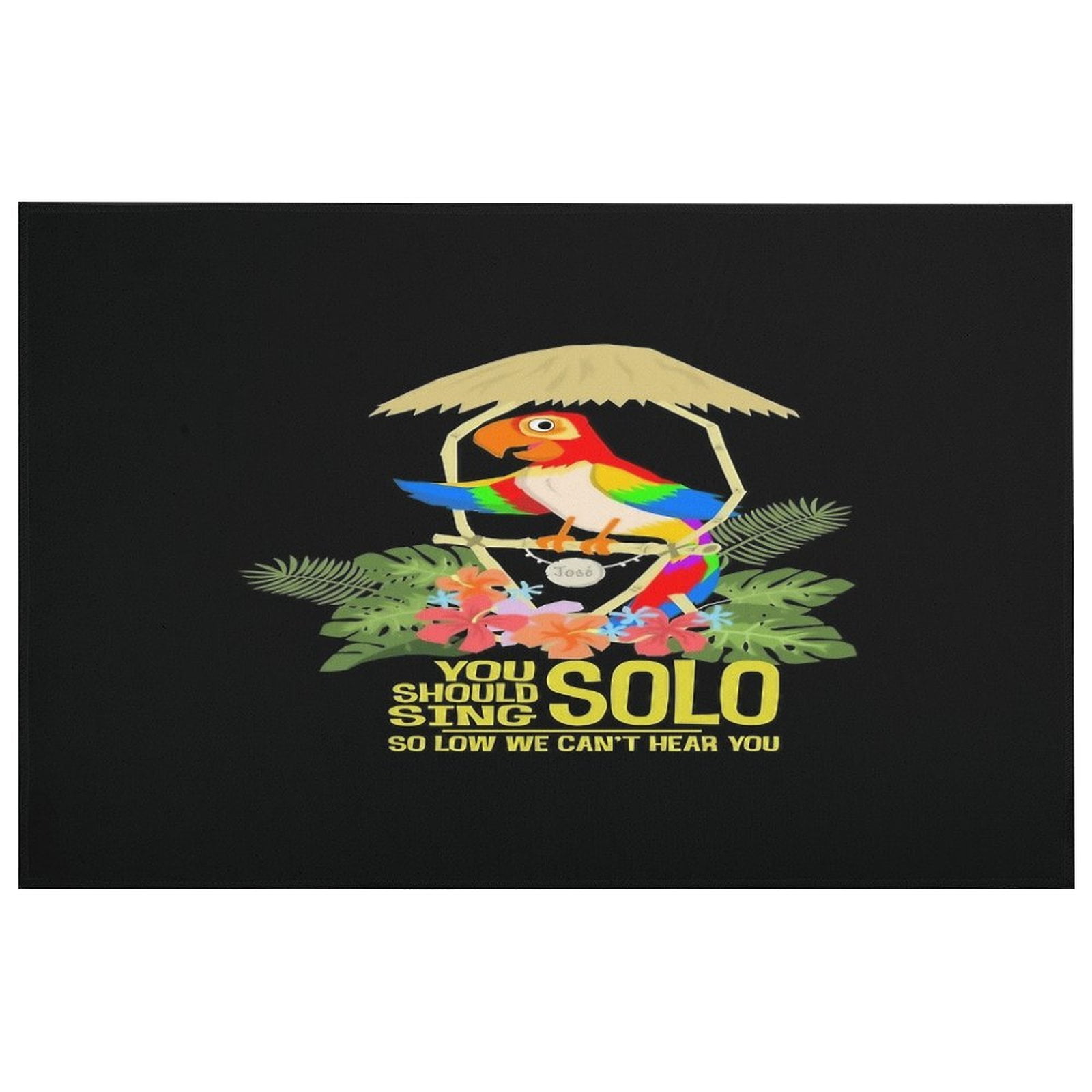 Tiki Room Sing Solo Adult Home Decor Bedroom Living Room Crystal Velvet ...