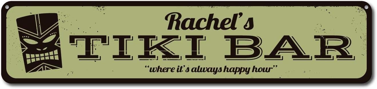 Tiki Sign Personalized Bar Name Sign Always Happy Hour Sign Outdoor ...
