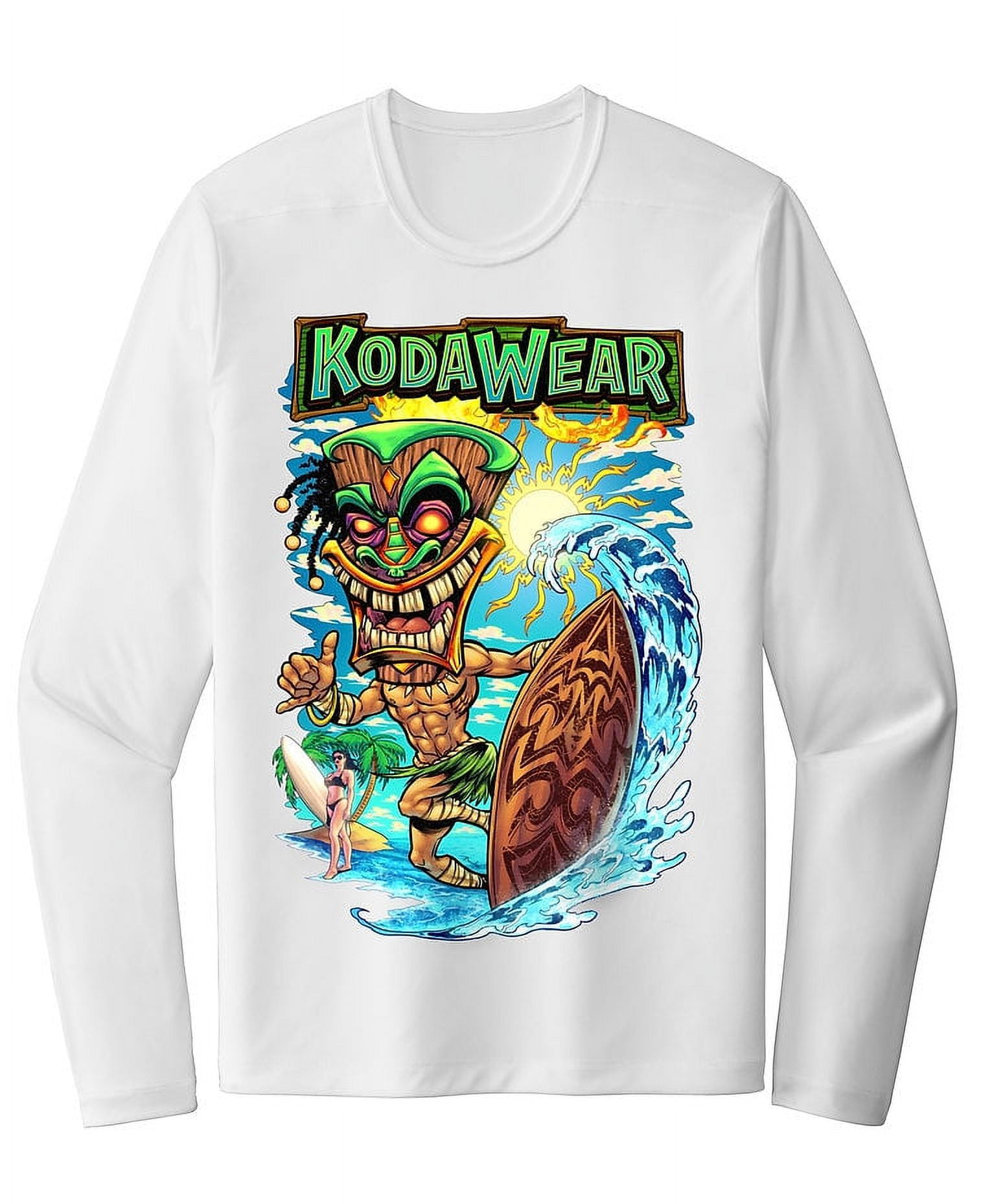 Tiki Surfer Men's UV White Long Sleeve Tee - Walmart.com