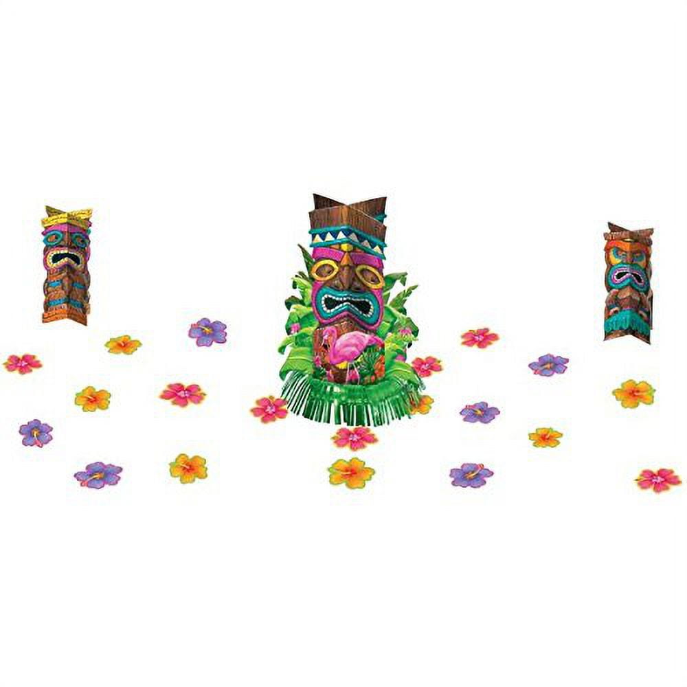 Hawaiian Luau Tiki Table Decorating Kit (23pc) - Walmart.com