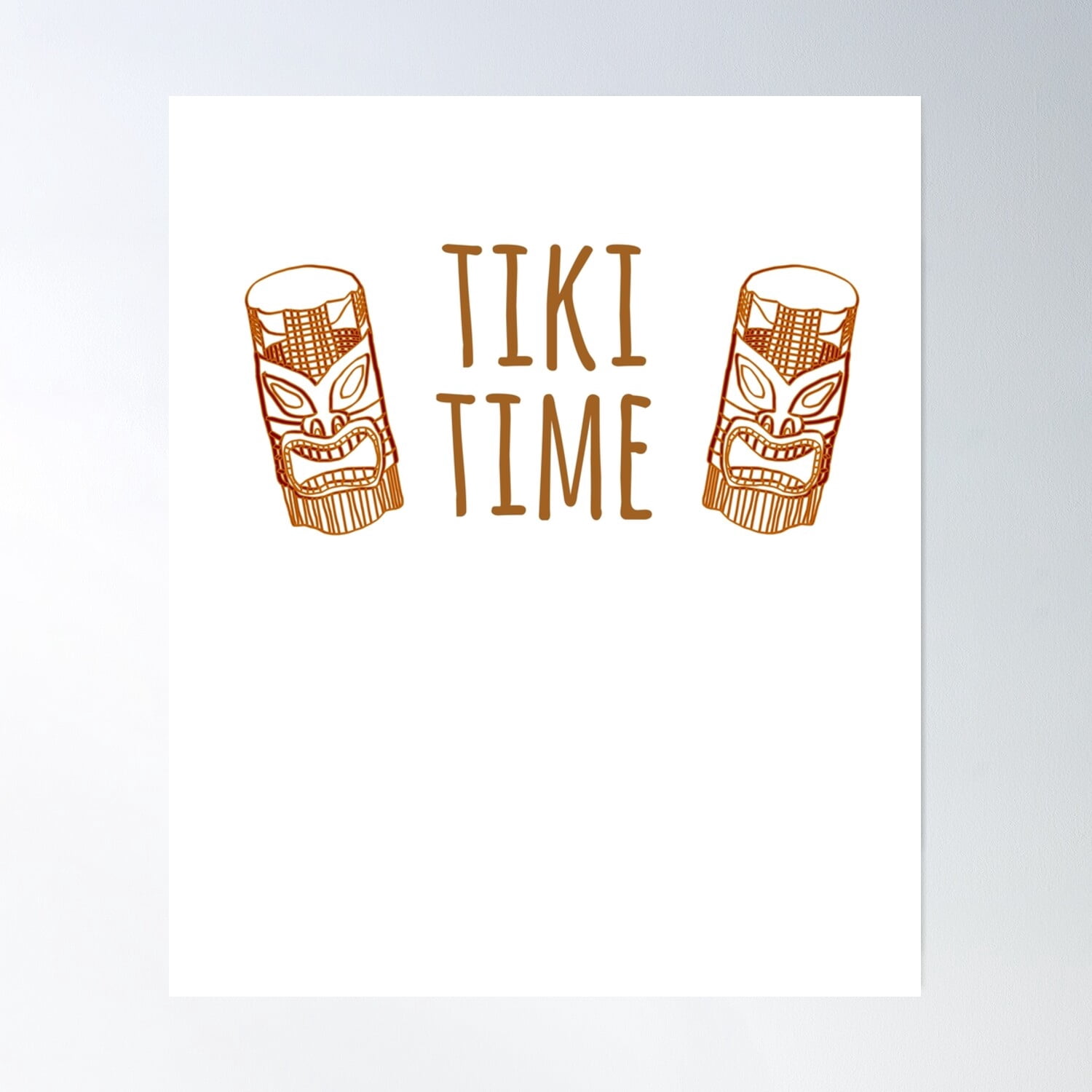 Tiki Time Poster Wall Art, Modern Wall Decor, 12x18 UNFRAMED - Walmart.com