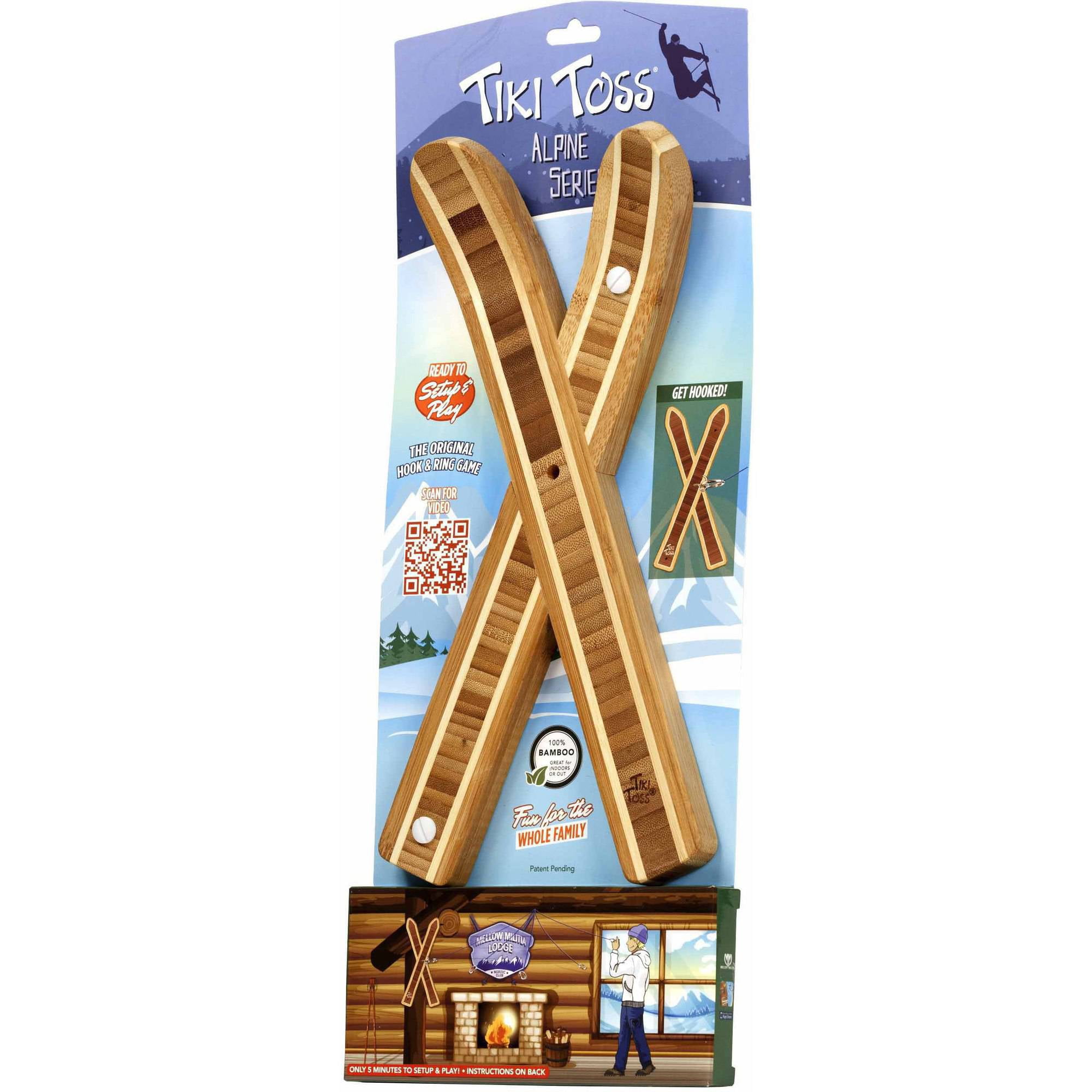 Tiki Toss Alpine Series Skis Hook and Ring Game for Kids and Family Fun ...