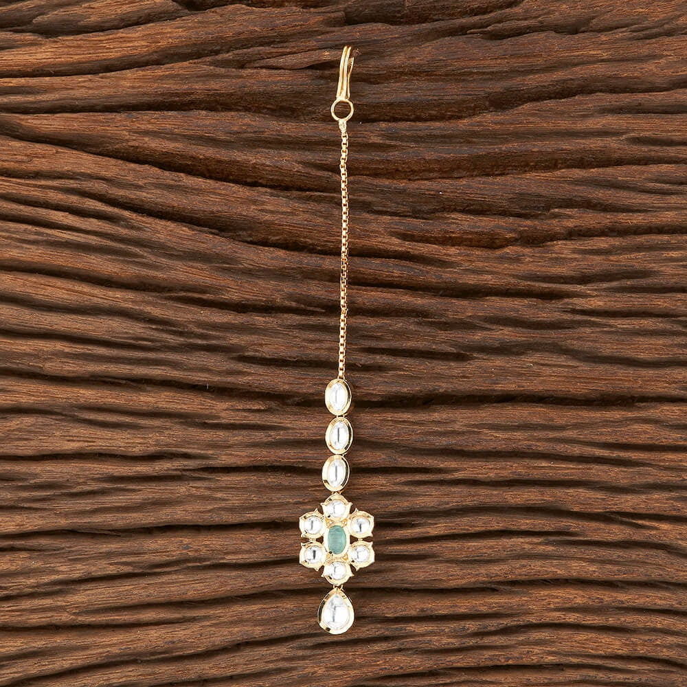 Tikka | Indian Jewelry | Gold Maang Tikka | Kundan and Beads Maang ...