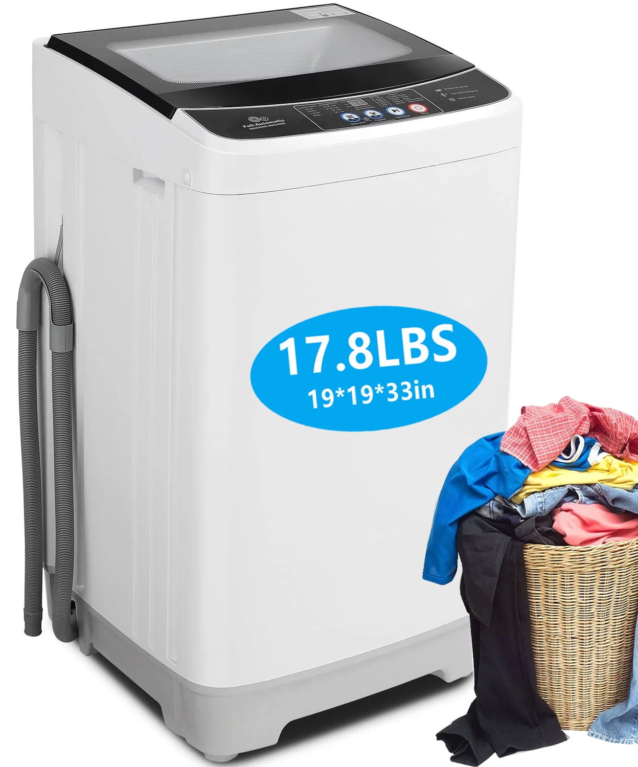 Tikmboex Portable Washing Machine, 17.8lbs Washer Machine with 10 Wash ...