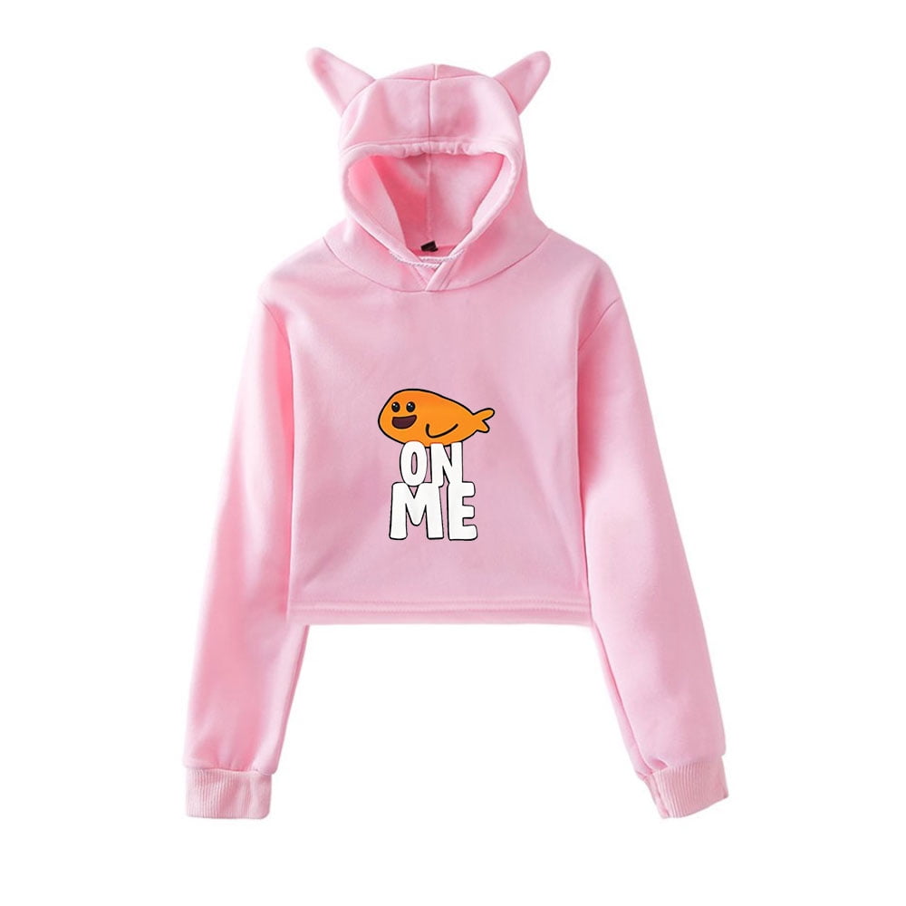 Tiko Fishy On Me Merch Hoodies Sweatshirts for Girls Cat Ear Crop Top ...