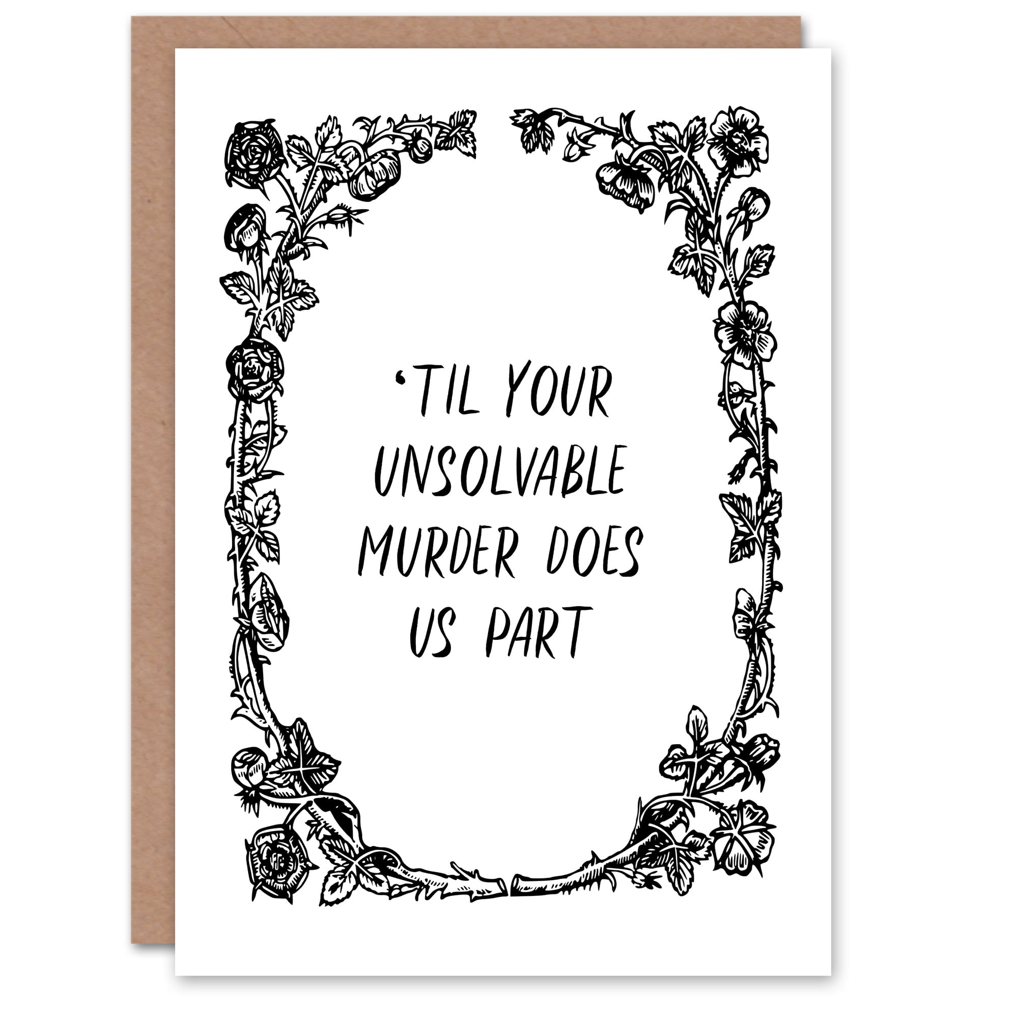 Til Your Unsolvable Murder Does Us Part Funny Anniversary Card ...
