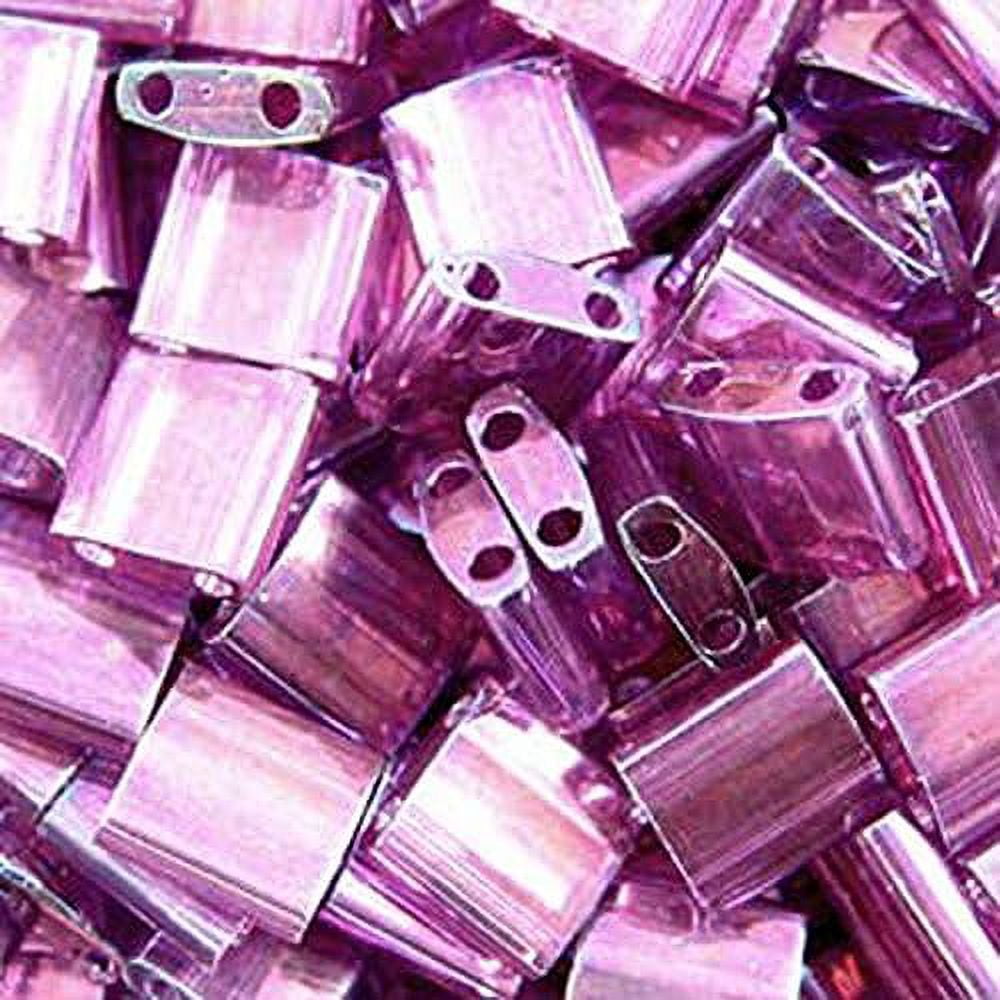 Tila 2 Hole Square Beads Light Amethyst Luster - Walmart.com